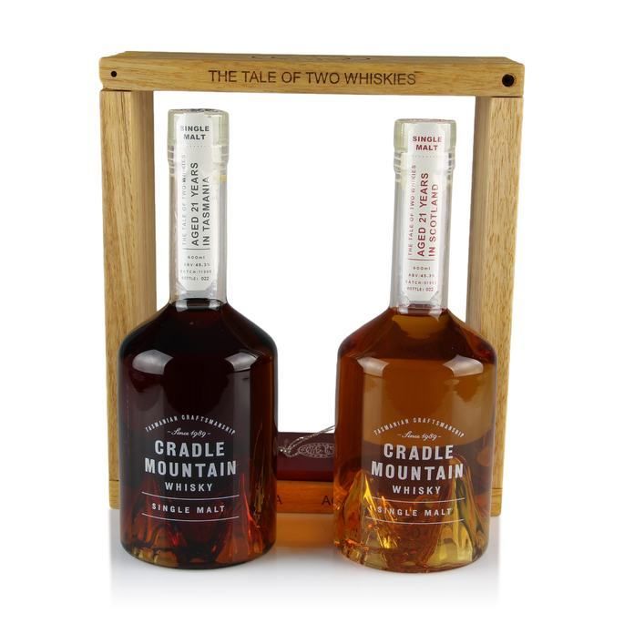 Cradle Mountain 21 Year Old 'A Tale Of Two Whiskies" Set (2x600ml ...