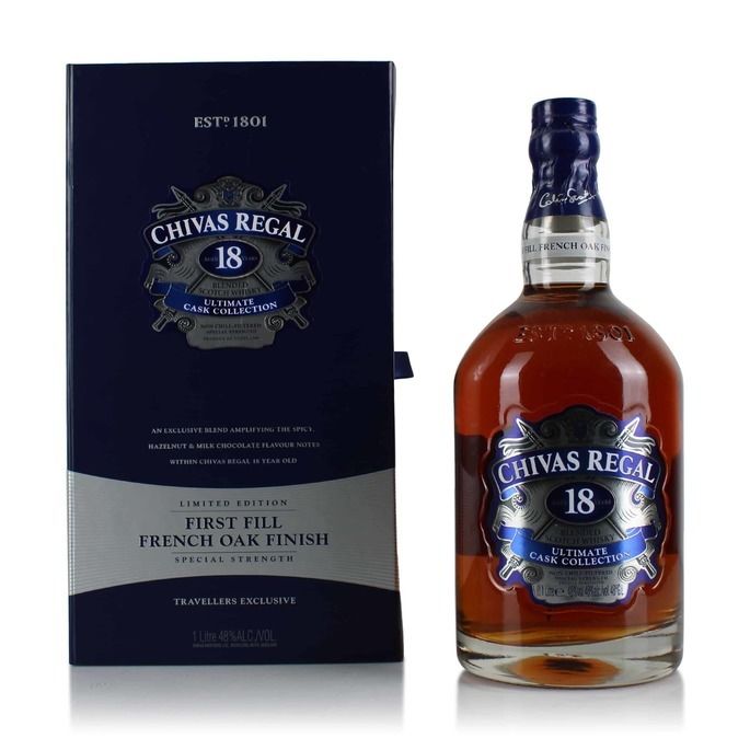 Chivas Regal 18 Year Old First Fill French Oak Finish (1000ml) Auction ...