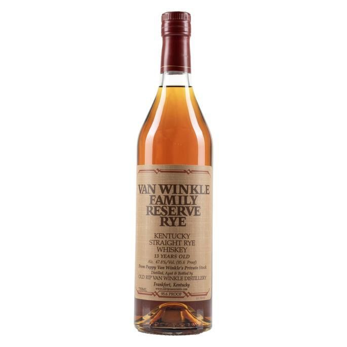 Old Rip Van Winkle Family Reserve Rye 13 Year Old 2023 Bottling Auction ...