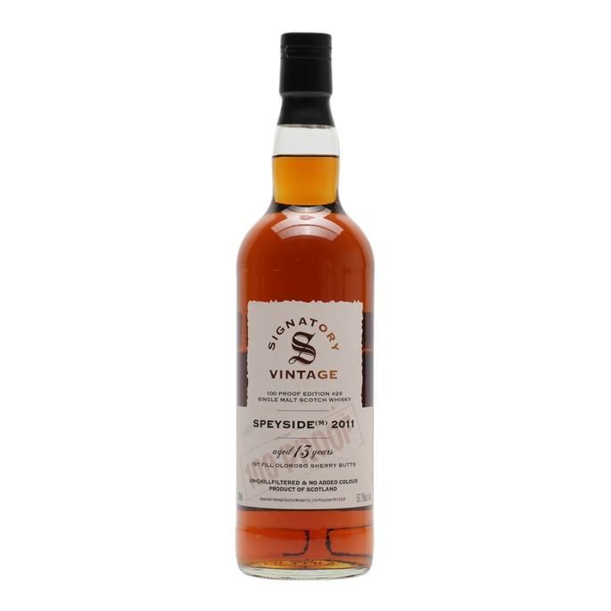 Speyside (M) 2011 13 Year Old 100 Proof Edition #29 // Signatory ...