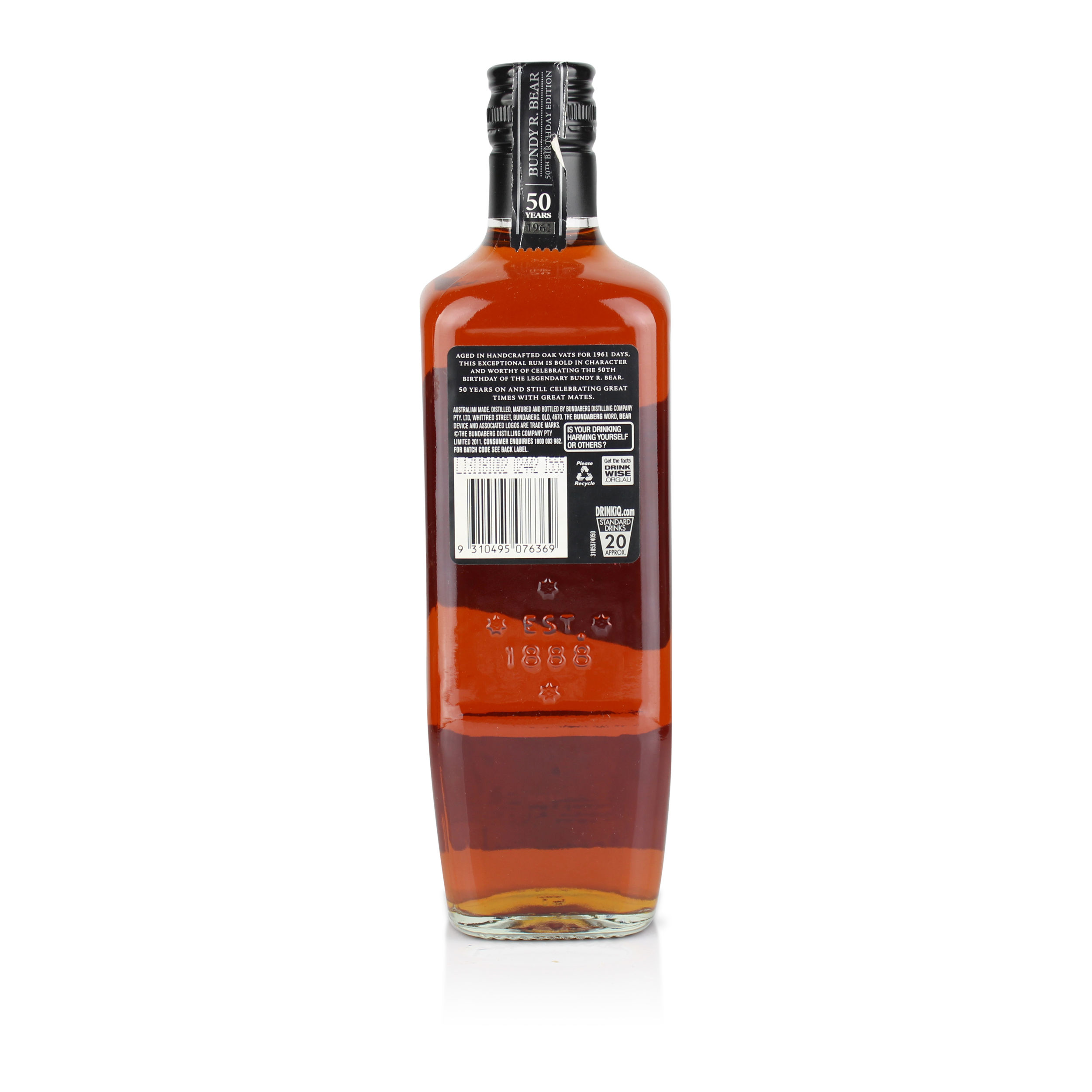 Bundaberg Rum 1961 50 Years Anniversary of Bundy R. Bear Auction ...