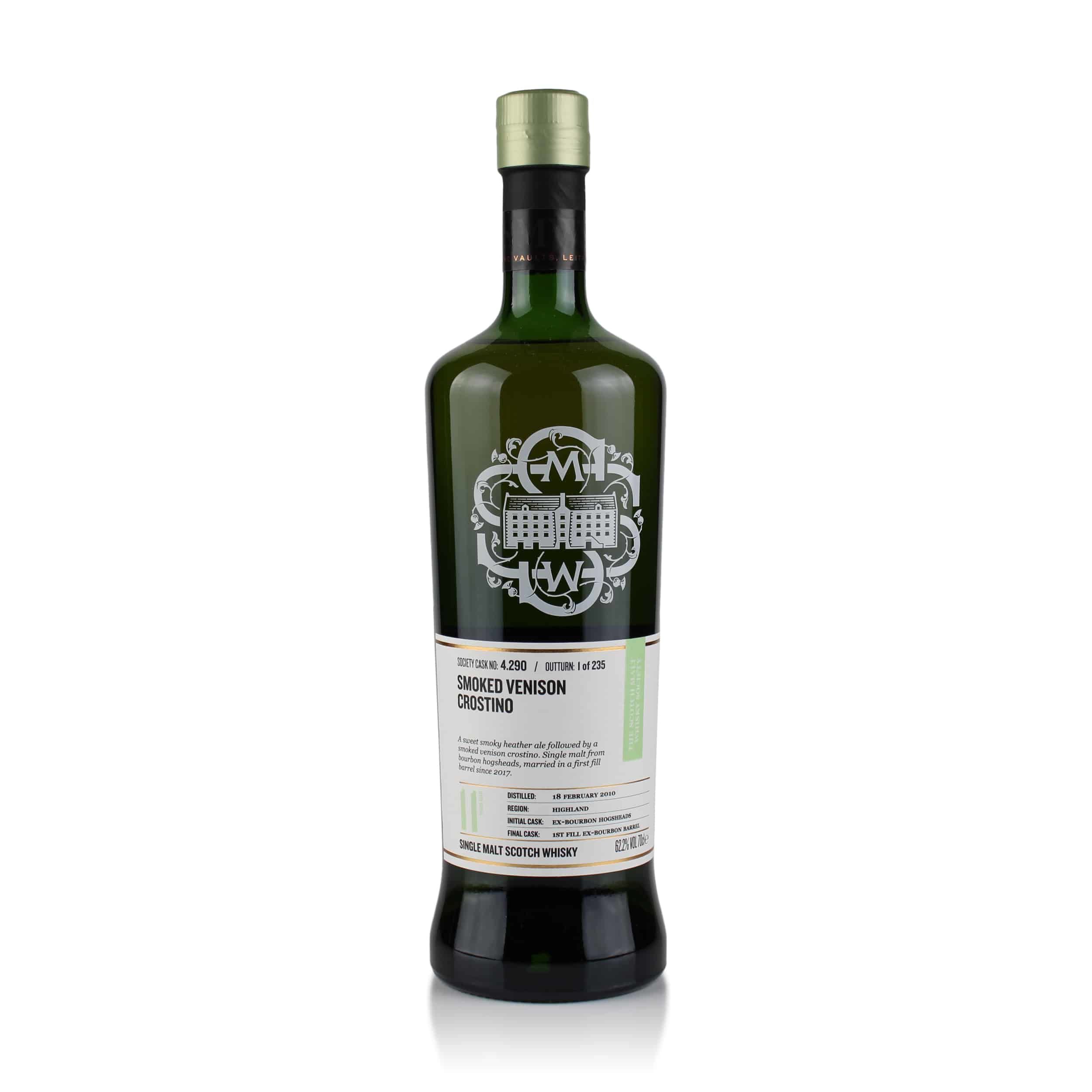 SMWS 4.290 Smoked Venison Crostino Highland Park 11 Years Old Auction ...