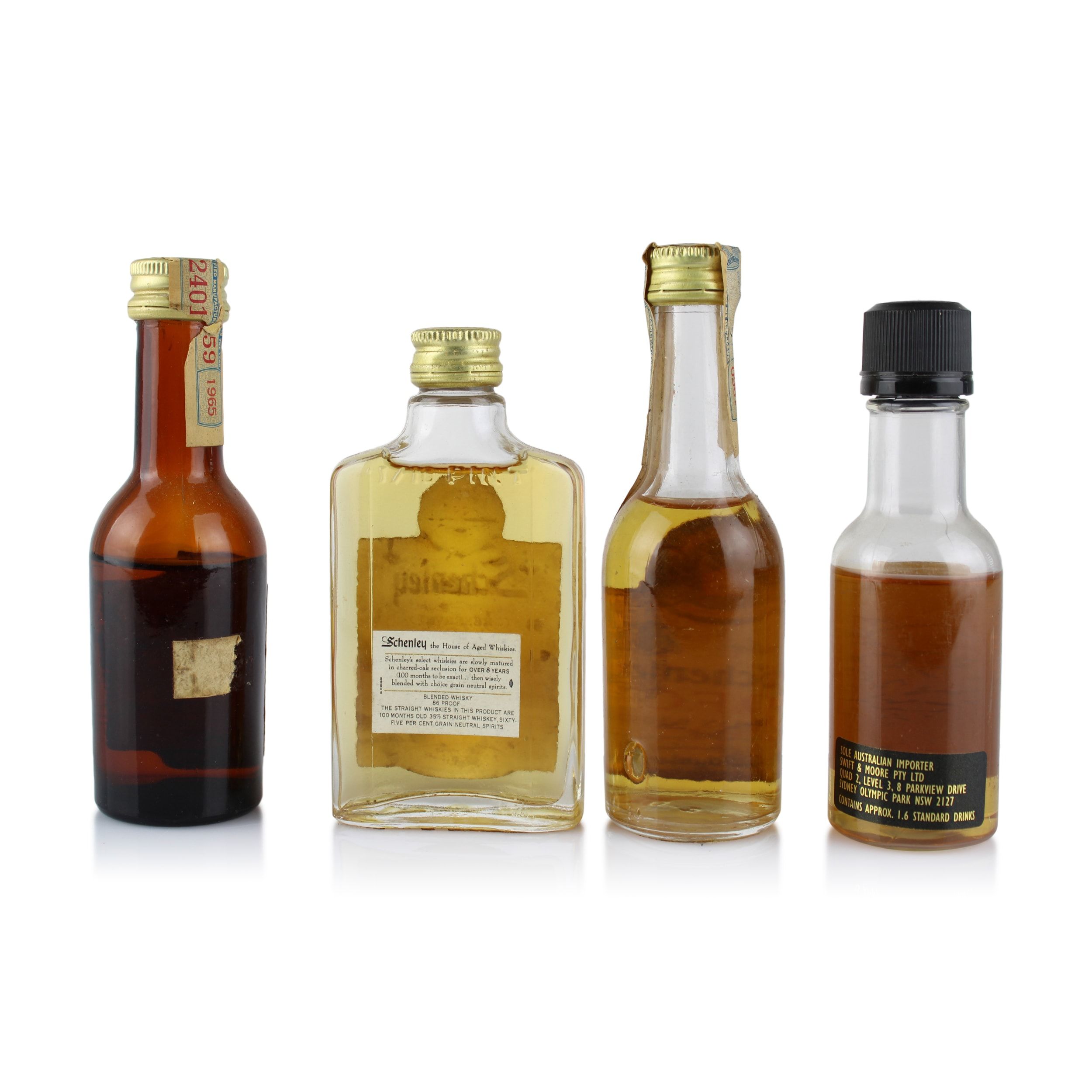 Schenley & Canadian Whiskey Collection Includes 1960s Bottlings (4x50ml ...