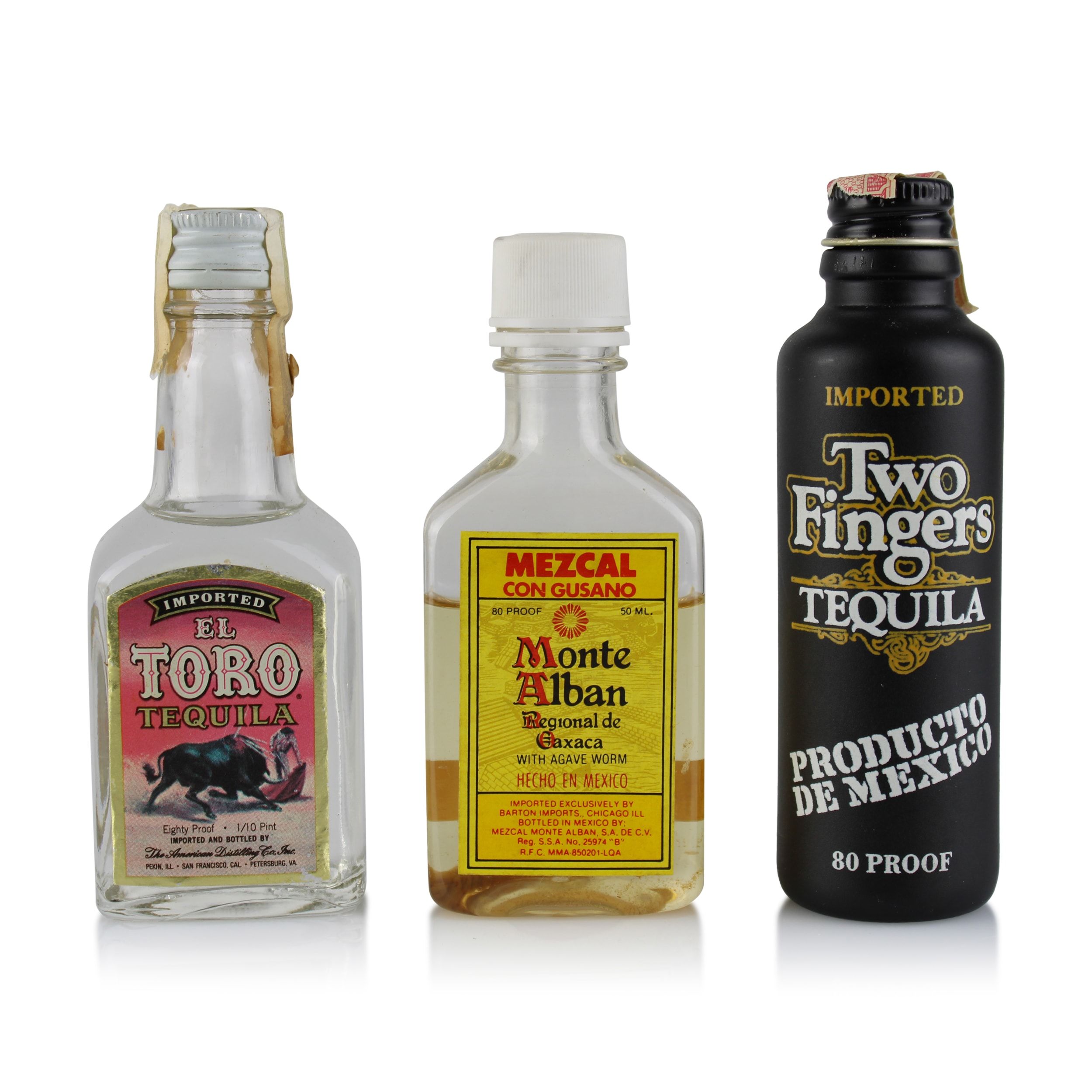 Tequila & Mezcal Miniature Collection (3x50ml Miniatures) Auction ...