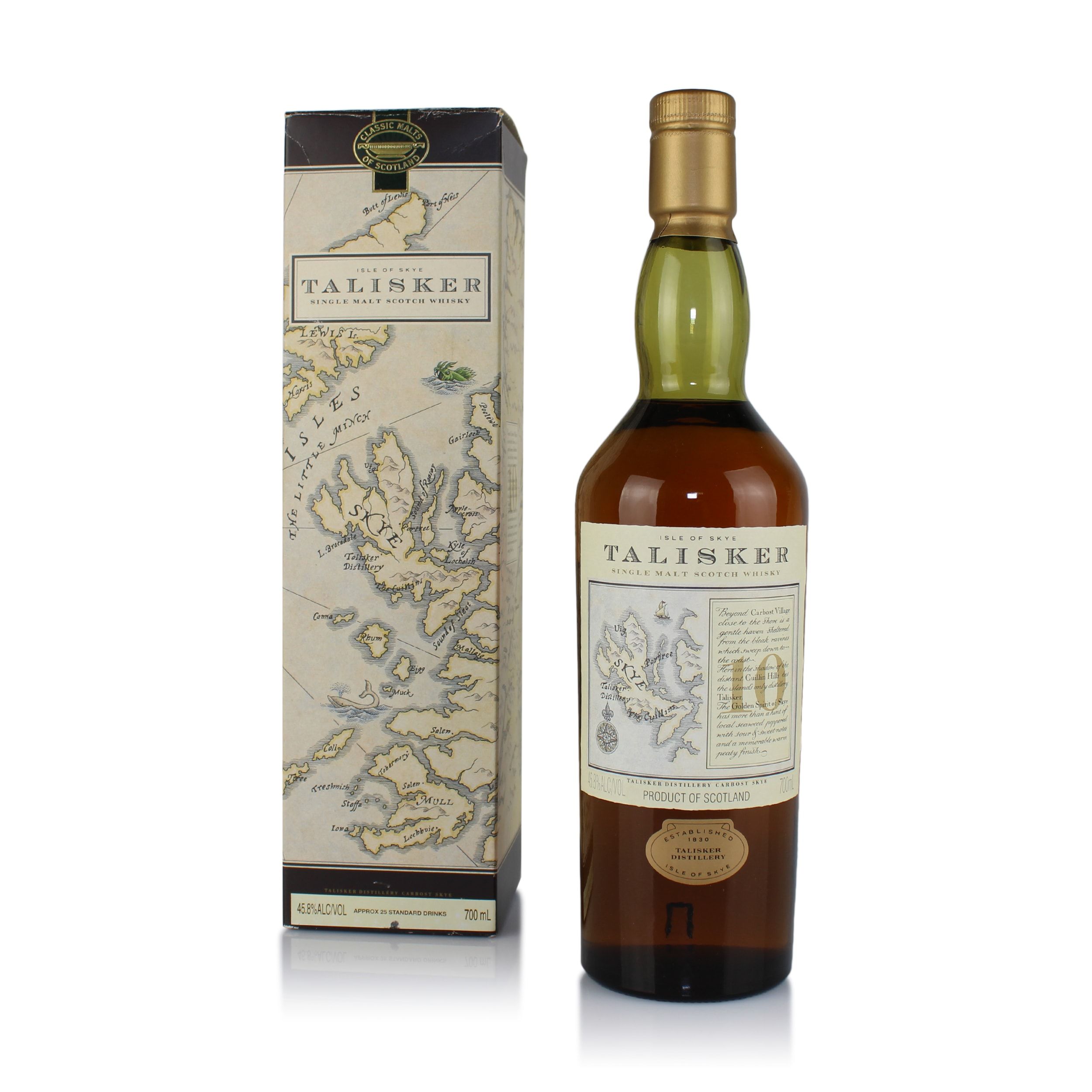 Talisker 10 Year Old Map Label Late 1990s Bottling Auction | Australian ...