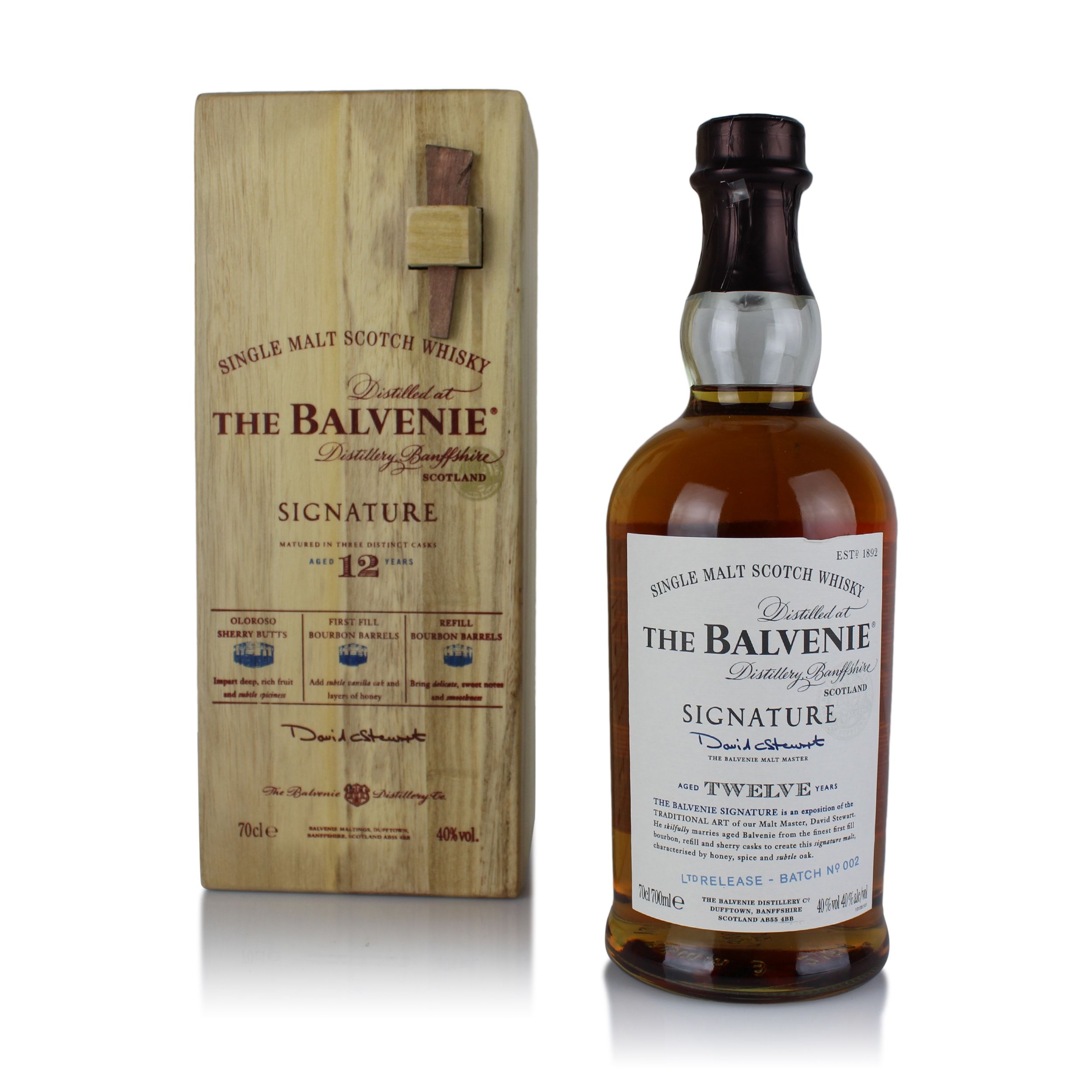 Balvenie Signature 12 Year Old Batch No 002 (Wooden Box) Auction ...