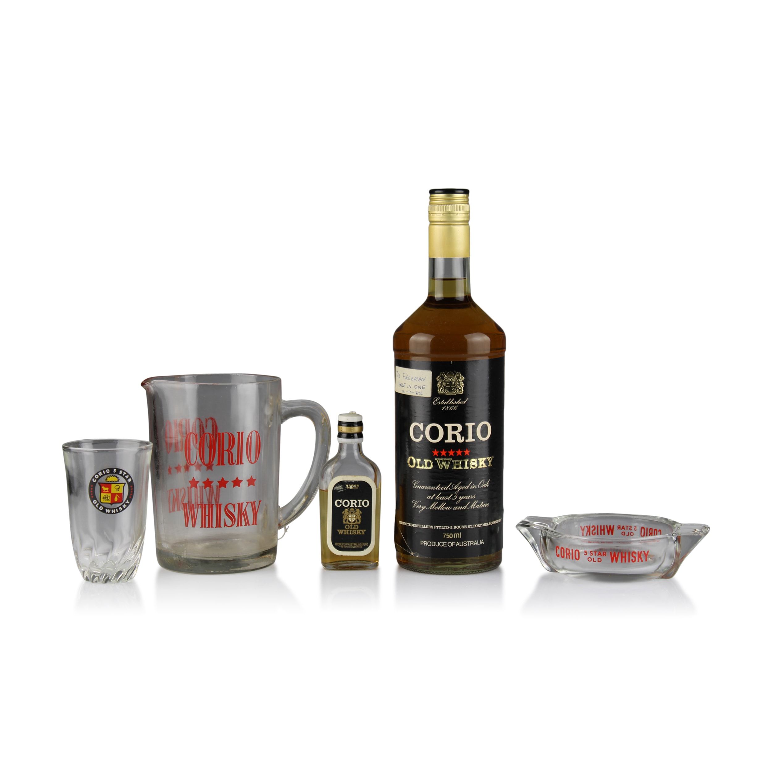 Corio 5 Star Old Australian Whisky 1970s Bottling, 50ml Miniature 1960s ...