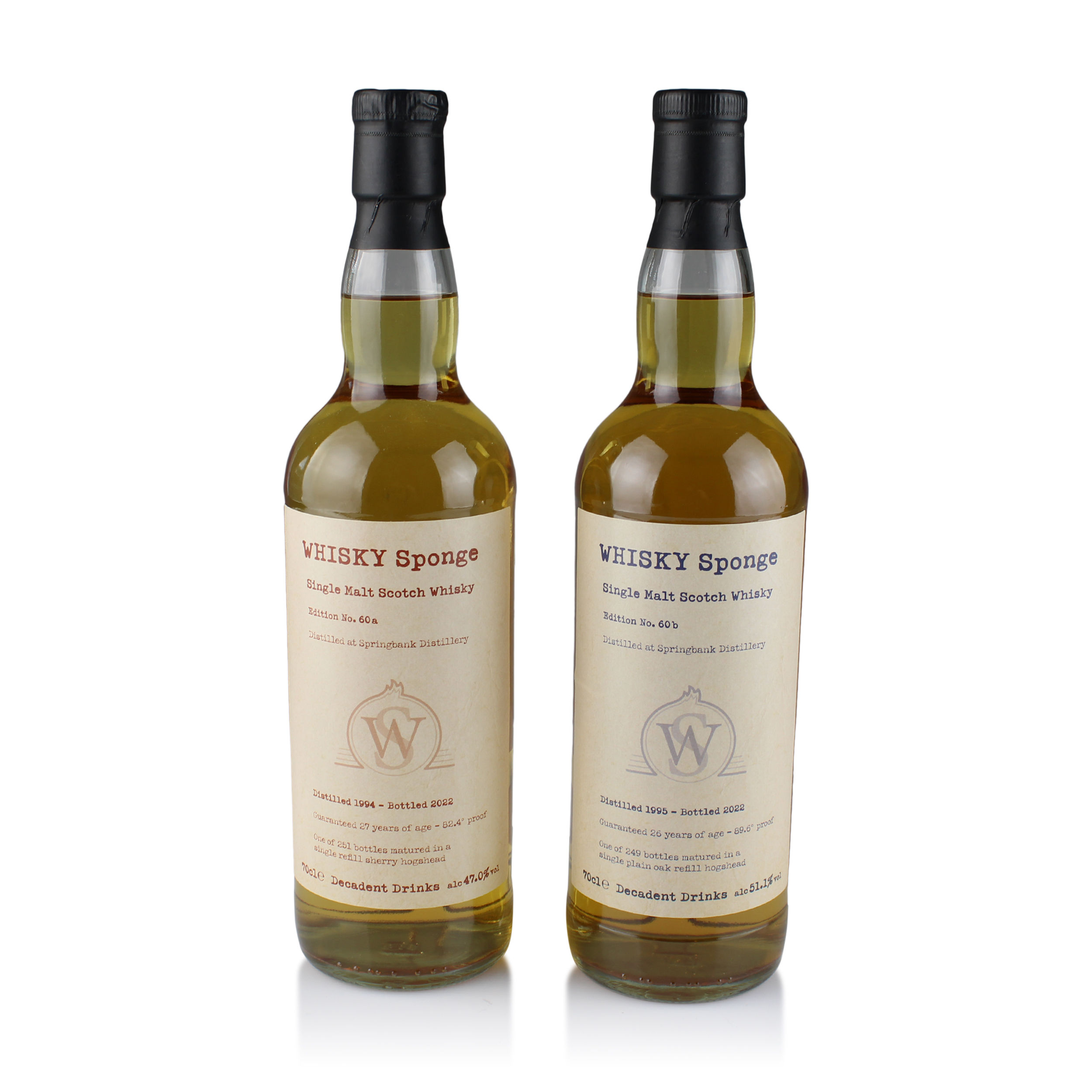 Springbank 1994 27 Year Old Edition 60a & Springbank 1995 26 Year Old ...
