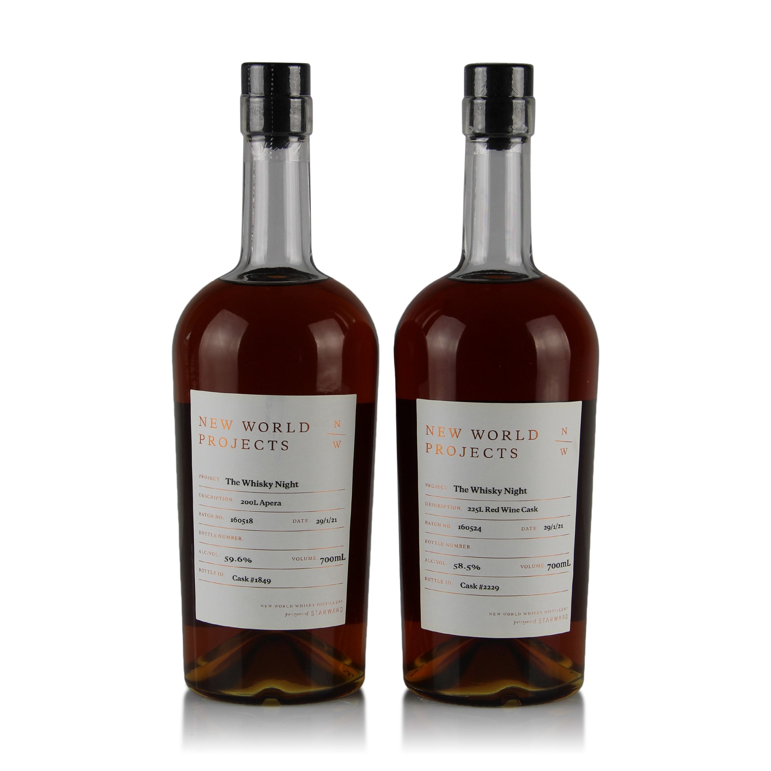 New World Projects Starward 200L Apera & 225L Red Wine Cask Set For The Whisky Night (2x700ml ...