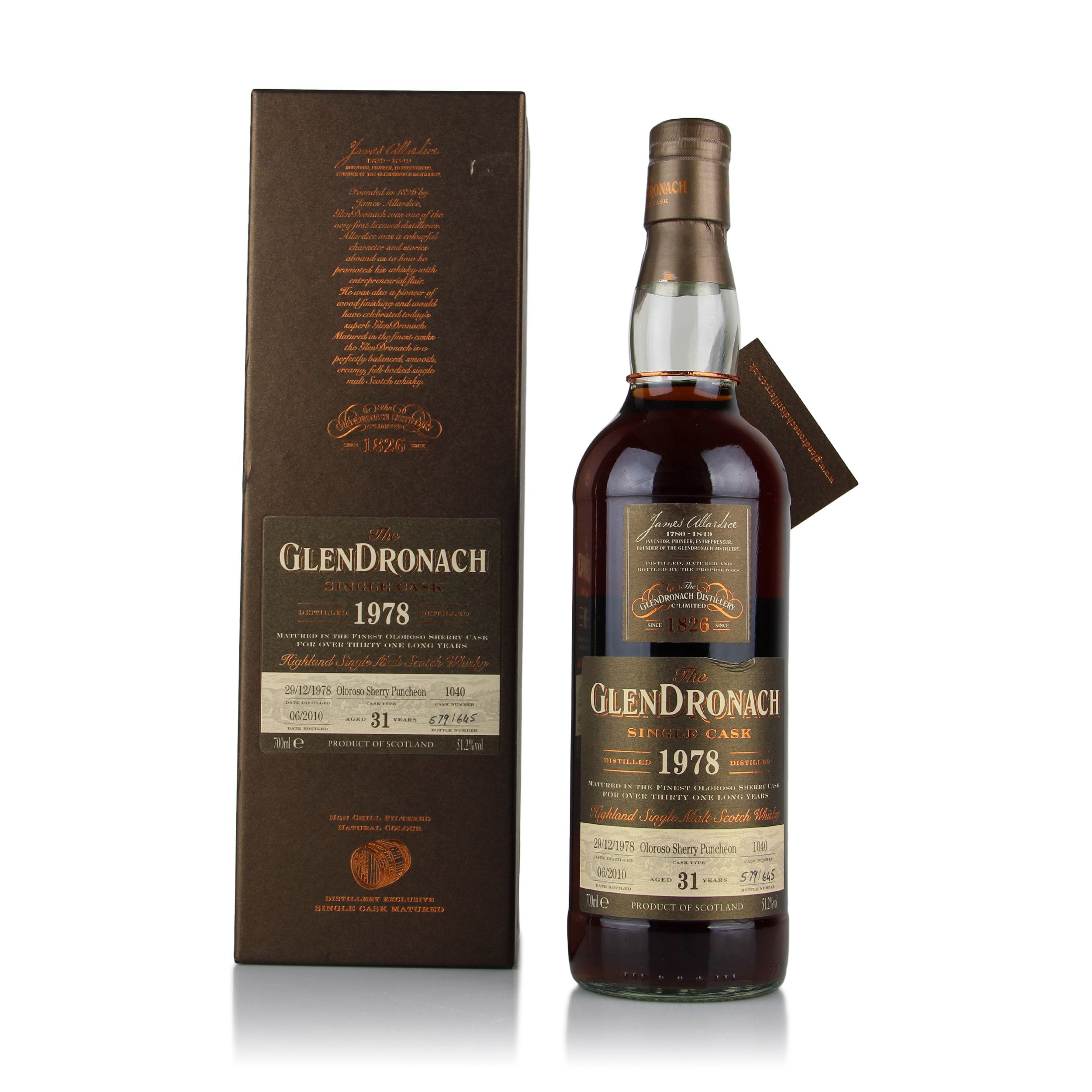 Glendronach 1978 31 Year Old Single Oloroso Sherry Puncheon #1040 ...