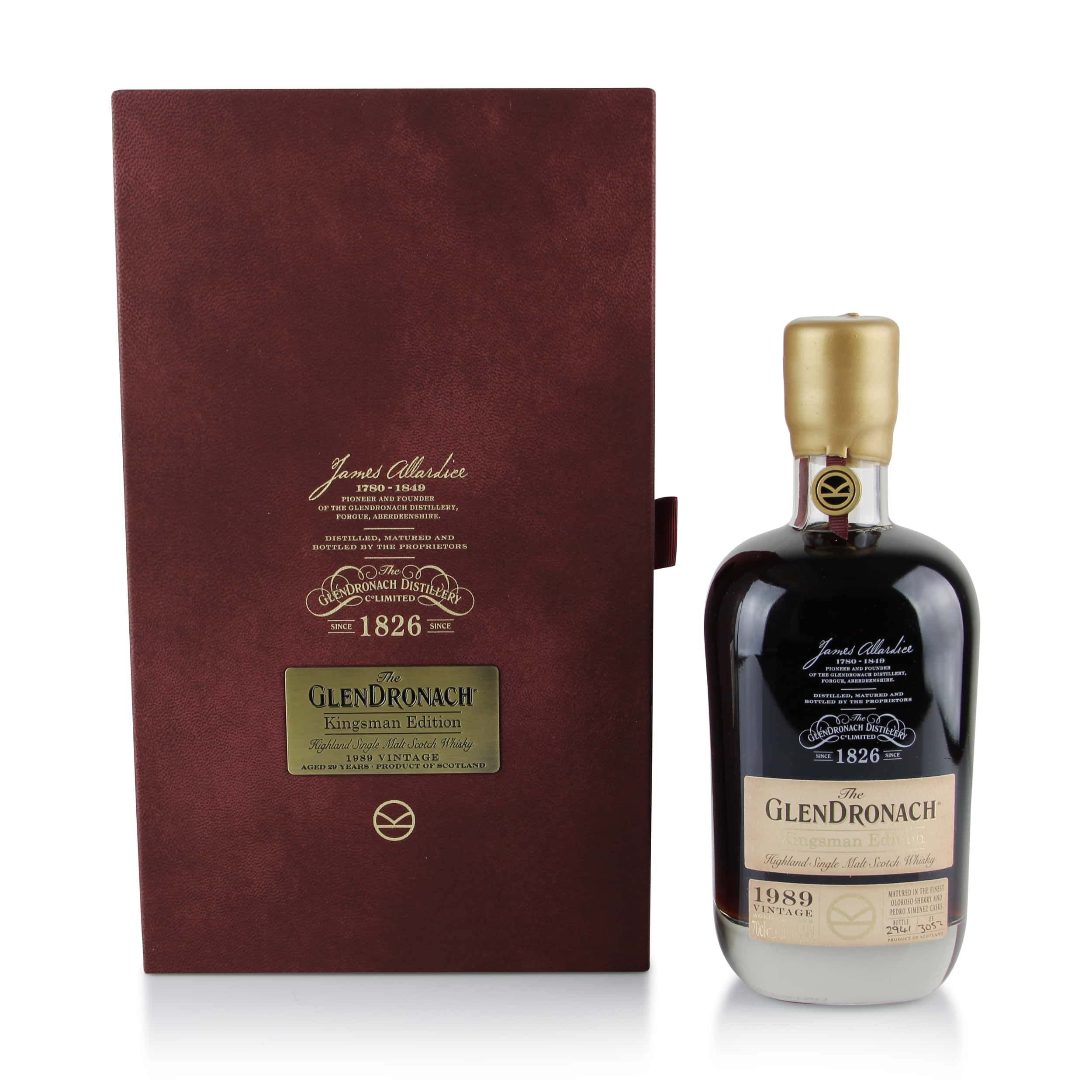 Glendronach 1989 Vintage 29 Year Old Kingsman Edition Auction ...