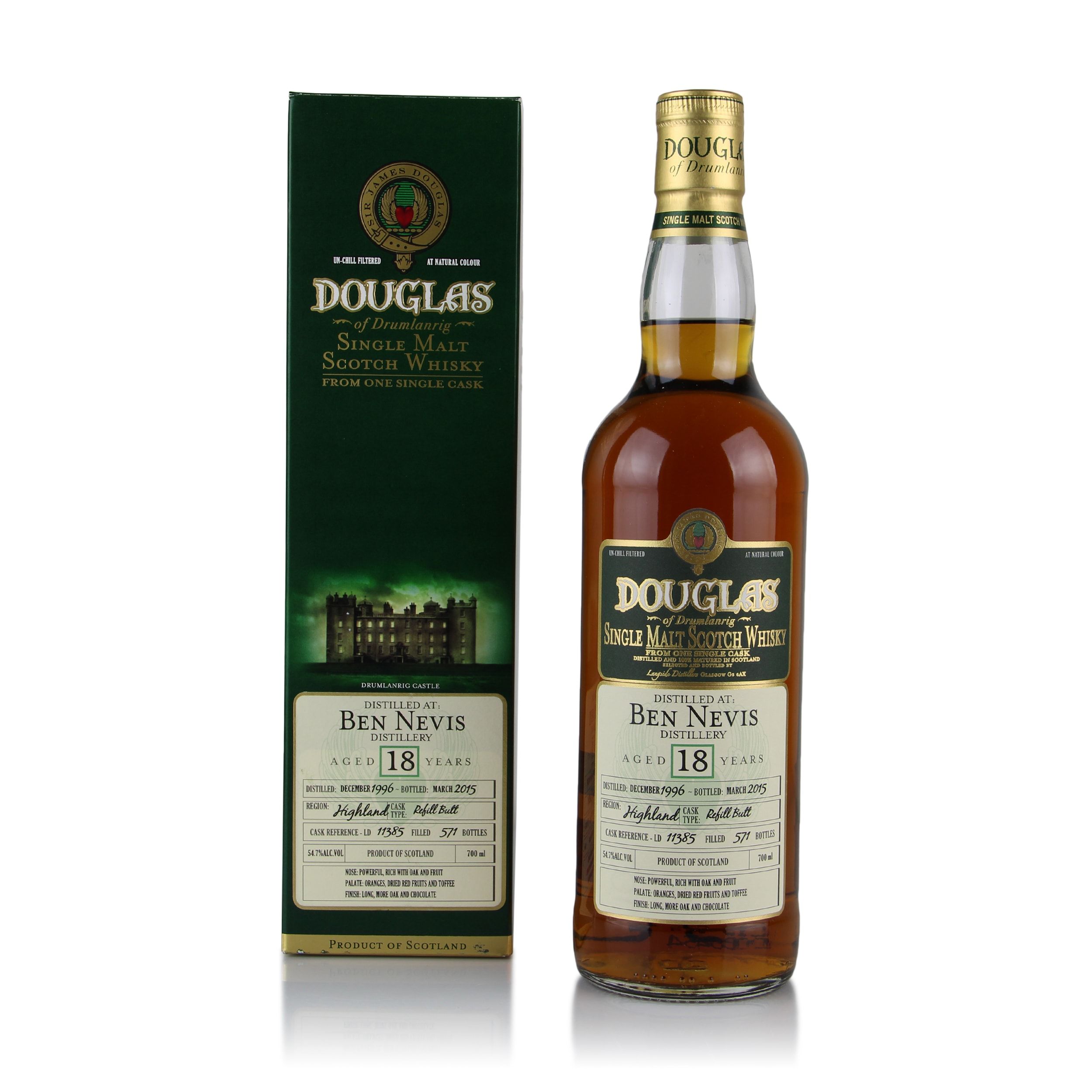Ben Nevis 18 Year Old 1996 Cask # 11385 // Douglas of Drumlanrig ...