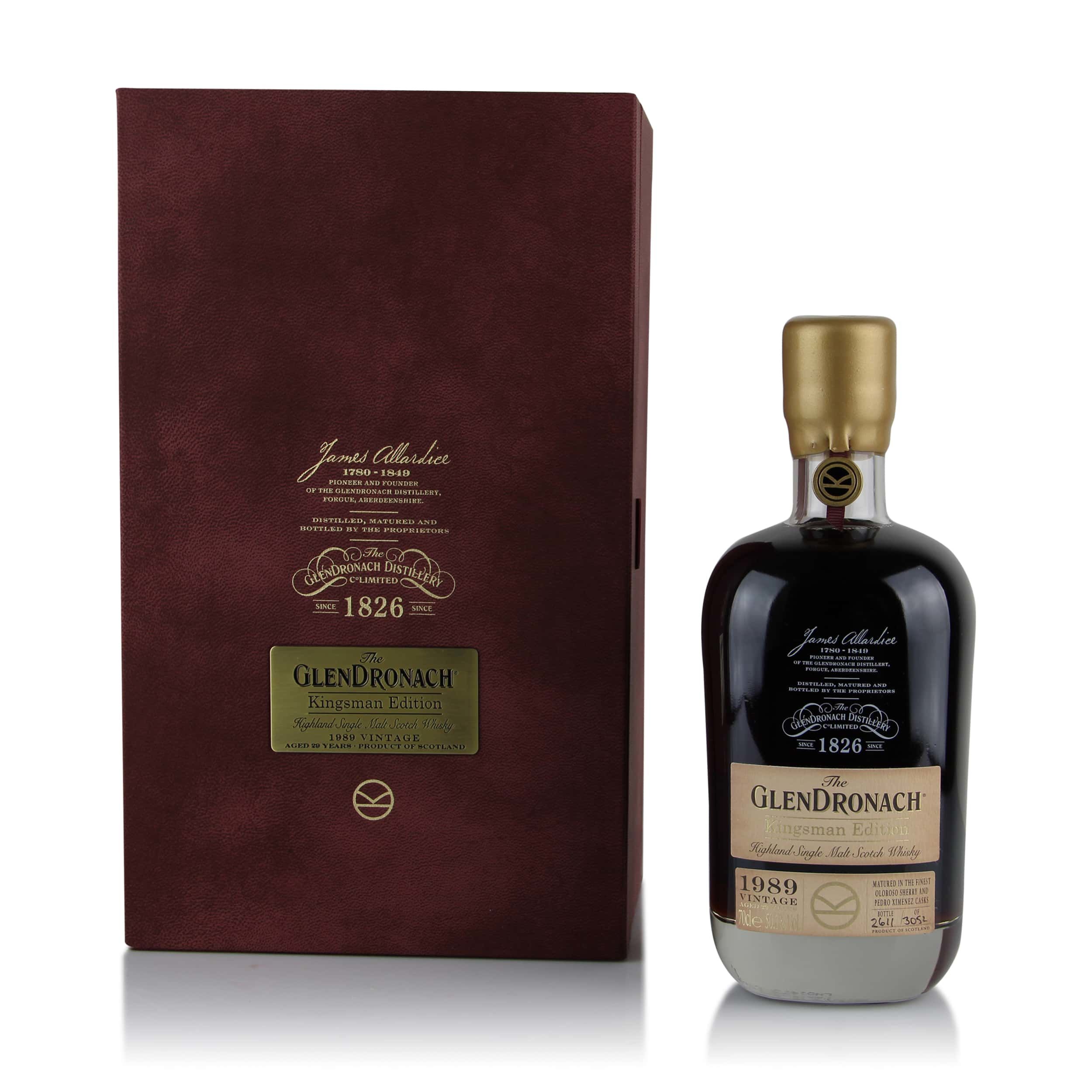 Glendronach 1989 Vintage 29 Year Old Kingsman Edition Auction ...