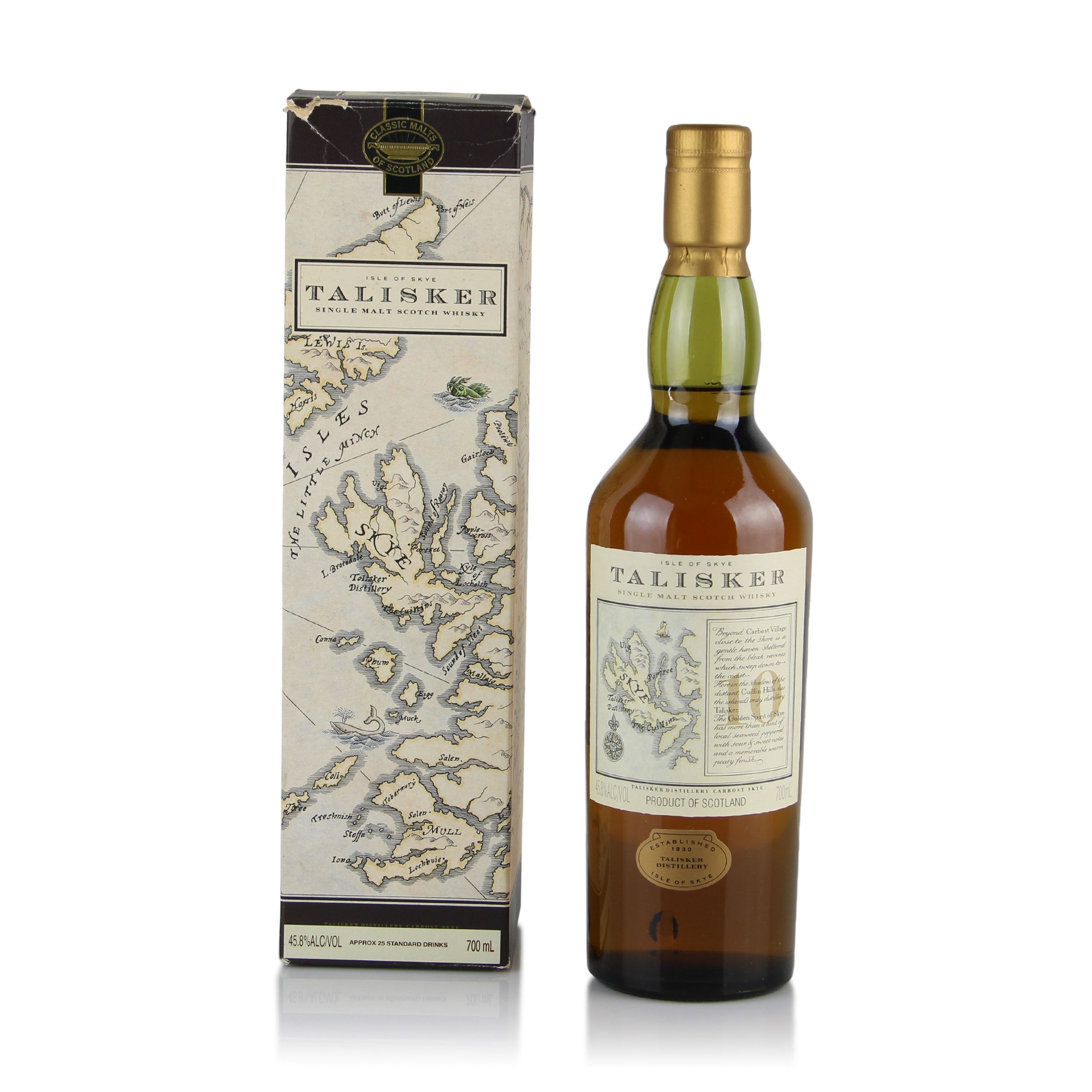 Talisker 10 Year Old Map Label 1990s Bottling Auction | Australian ...