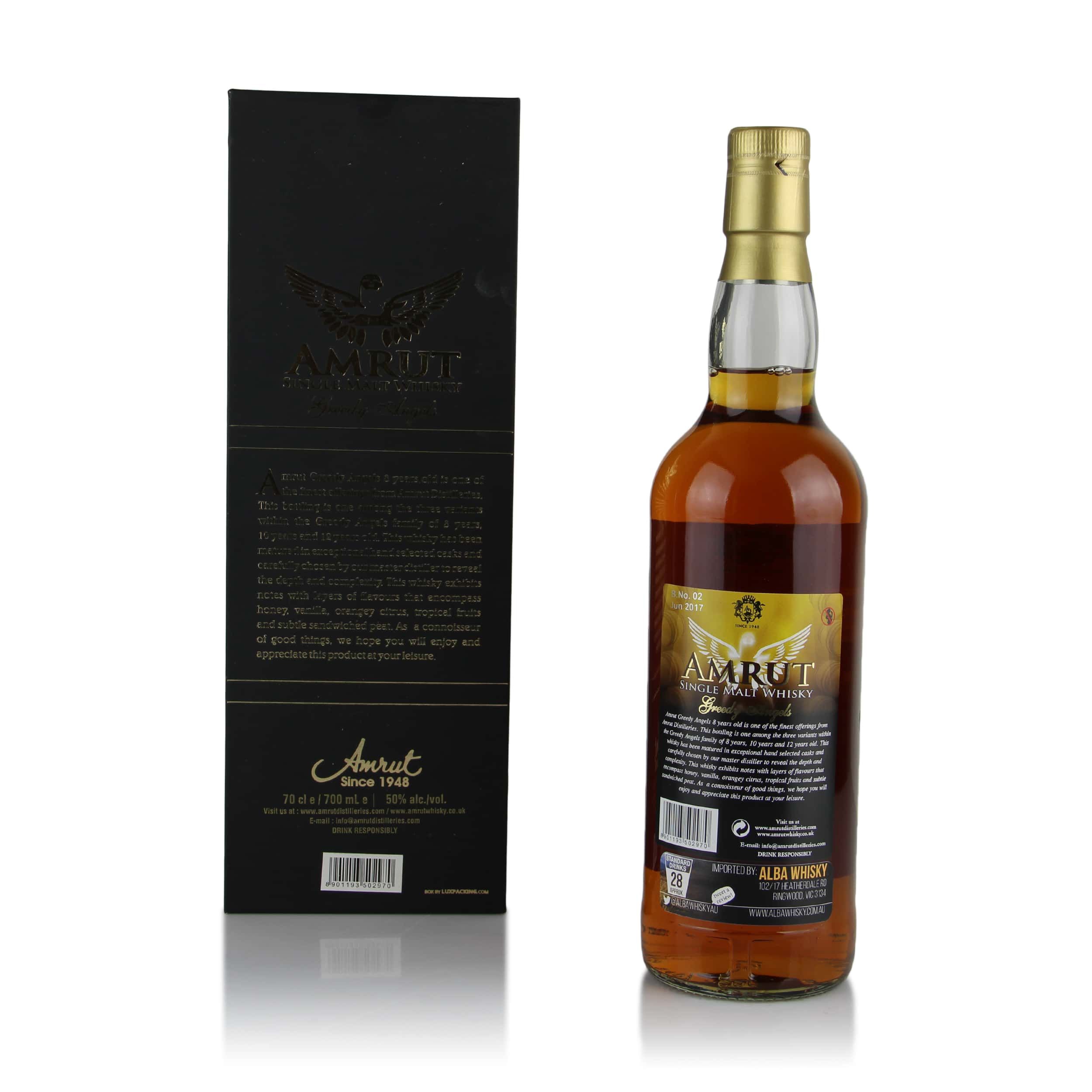 Amrut Greedy Angels Chairman's Reserve 8 Years Old Auction | Australian ...