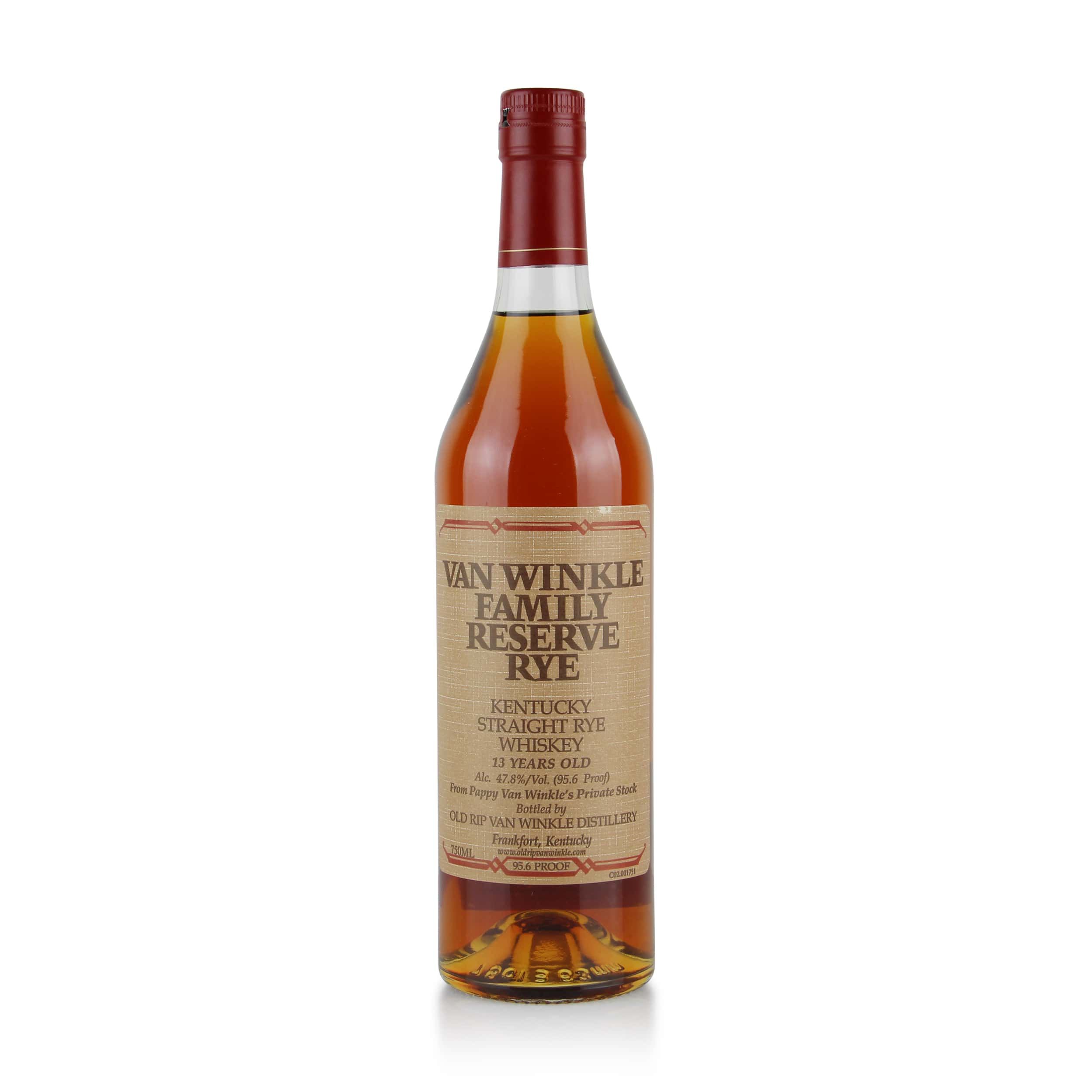 Old Rip Van Winkle Family Reserve Rye 13 Year Old 2022 Bottling Auction ...