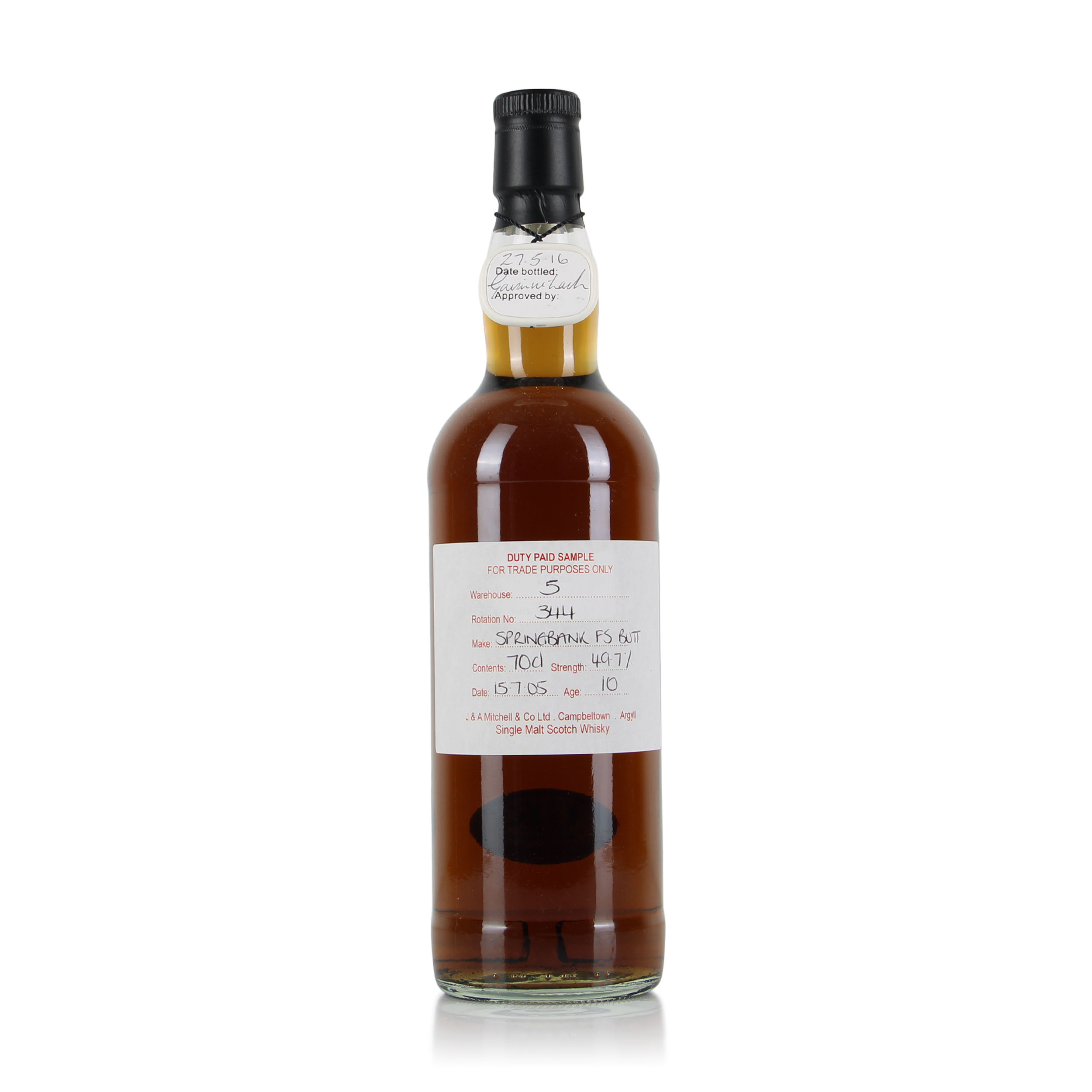 Springbank 2005 10 Year Old Fresh Sherry Butt Duty Paid Sample Cage ...