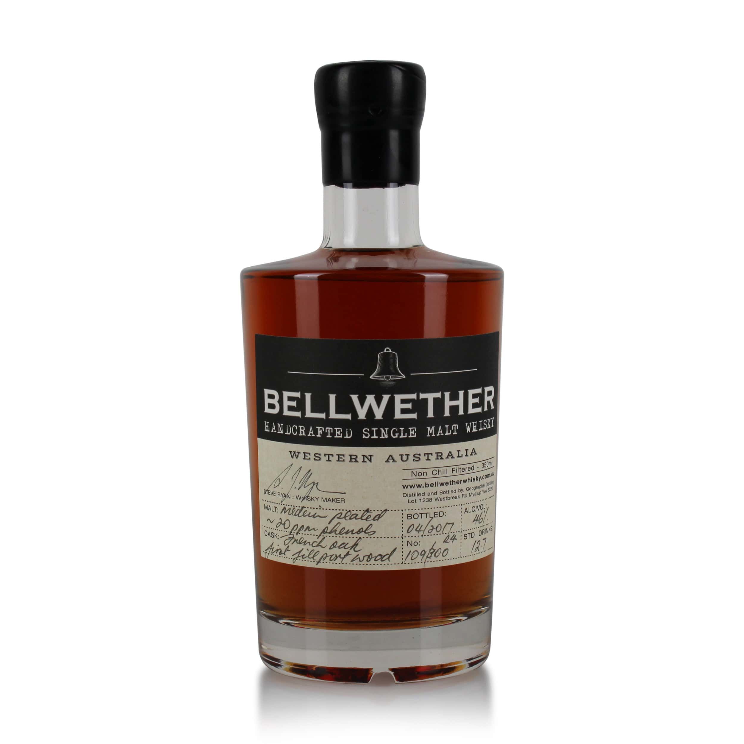 Bellwether Medium Peated Malt First Fill French Oak ex-Port Cask Bottled 2017 Release 4(350ml ...