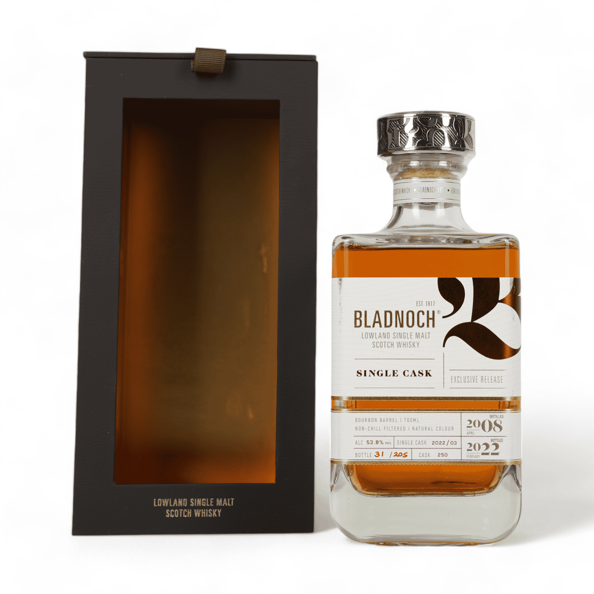 Bladnoch 2008 Single Bourbon Barrel #250 Bottled 2022 Auction ...
