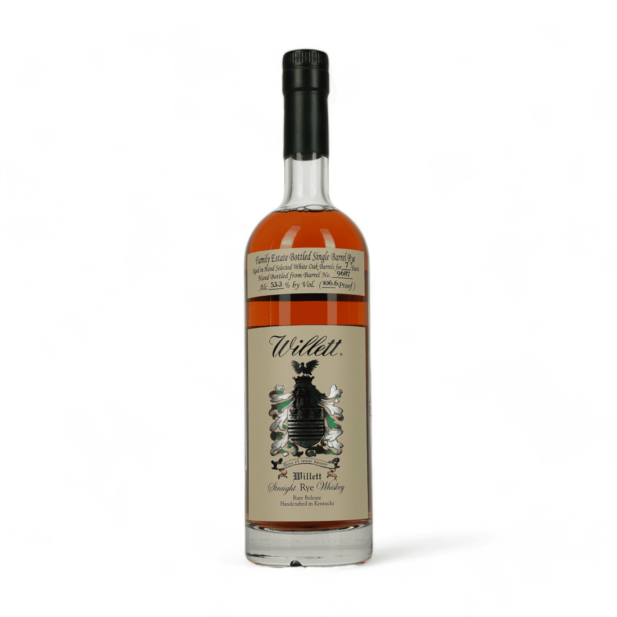 Willett 7 Year Old Family Estate Rye Barrel #9687 For Barrel & Batch ...