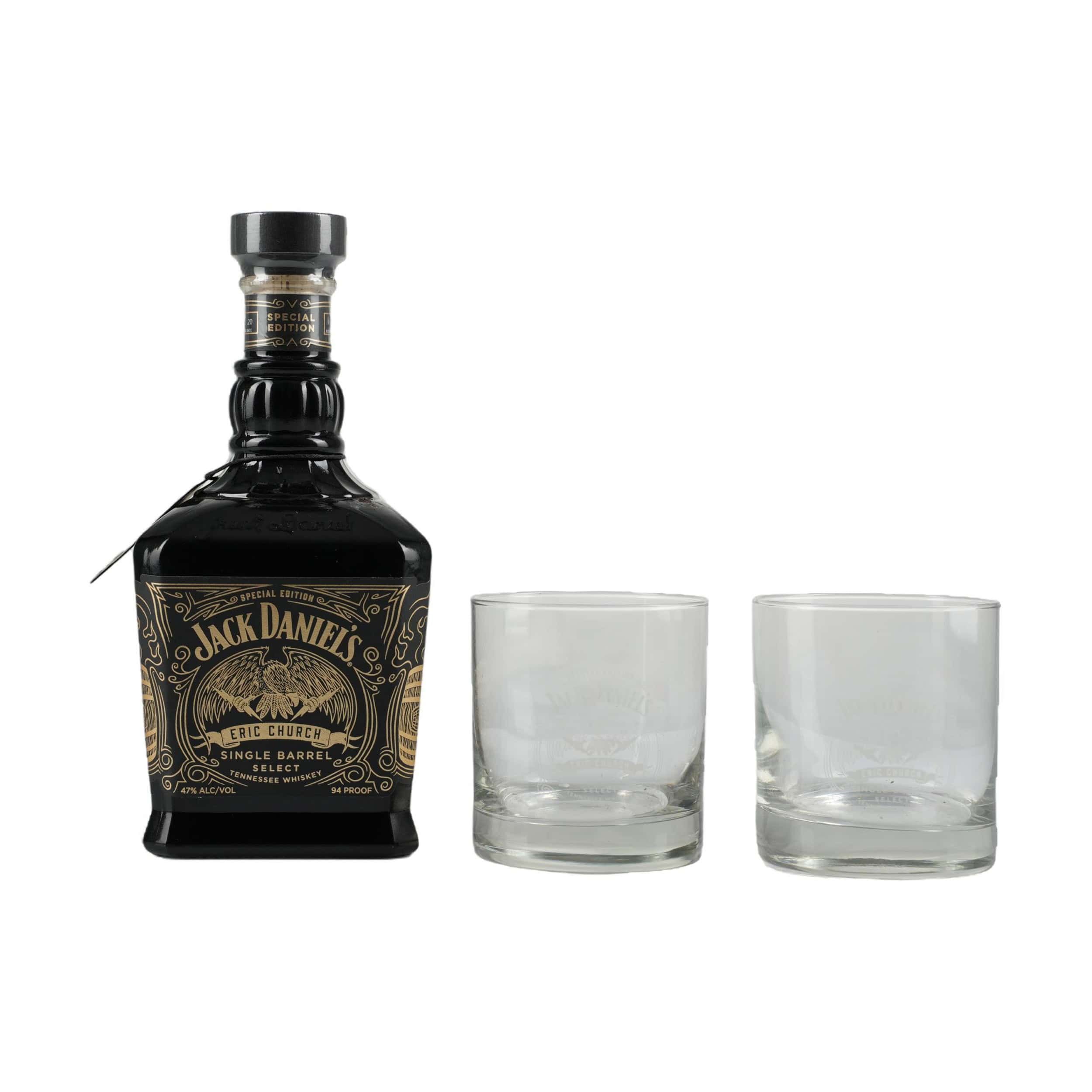 Jack Daniel's Eric Church Single Barrel Select 20-04076 with 2 Glasses ...