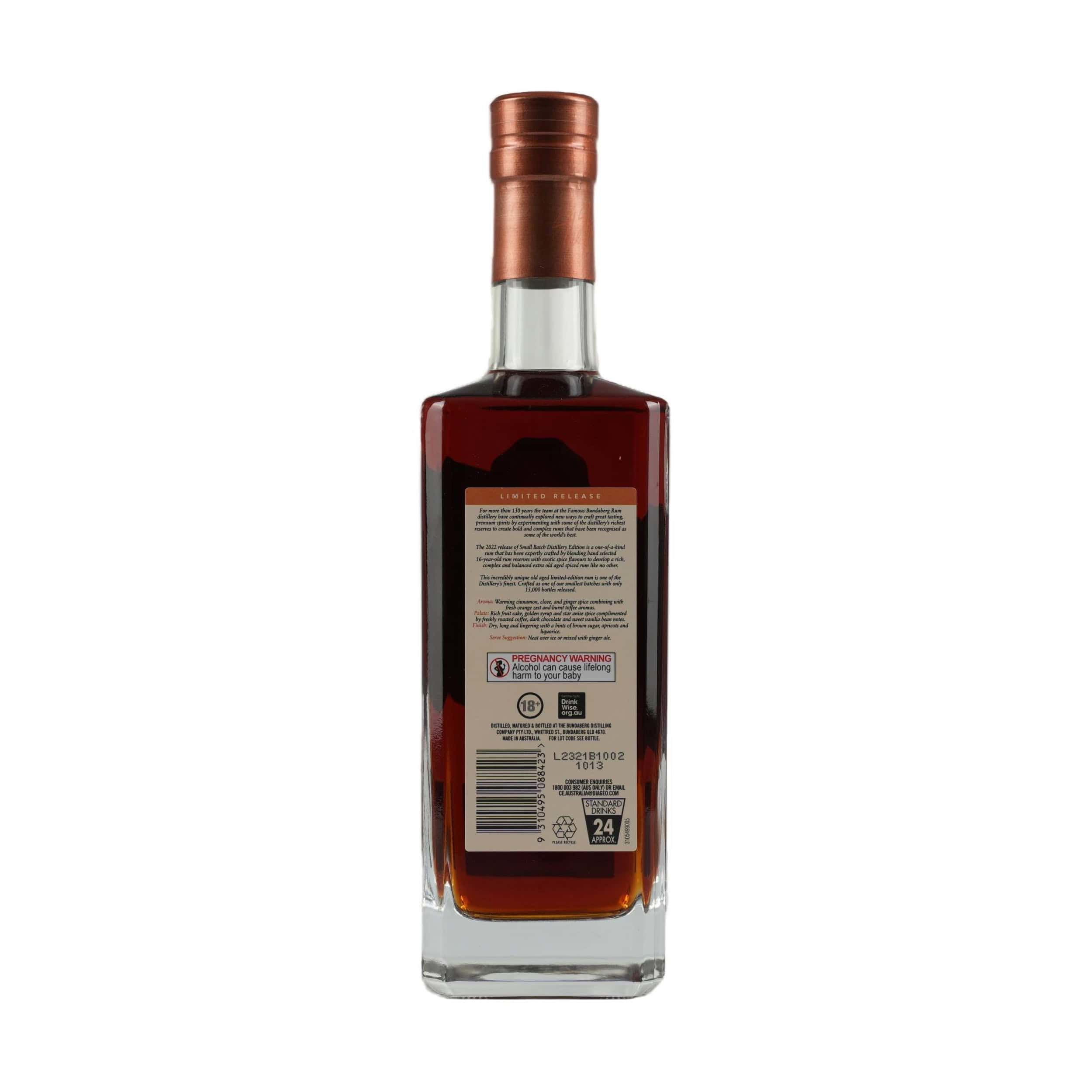 Bundaberg Rum Small Batch-Limited Edition Extra Old Aged Spiced Rum Auction | Australian Whisky ...