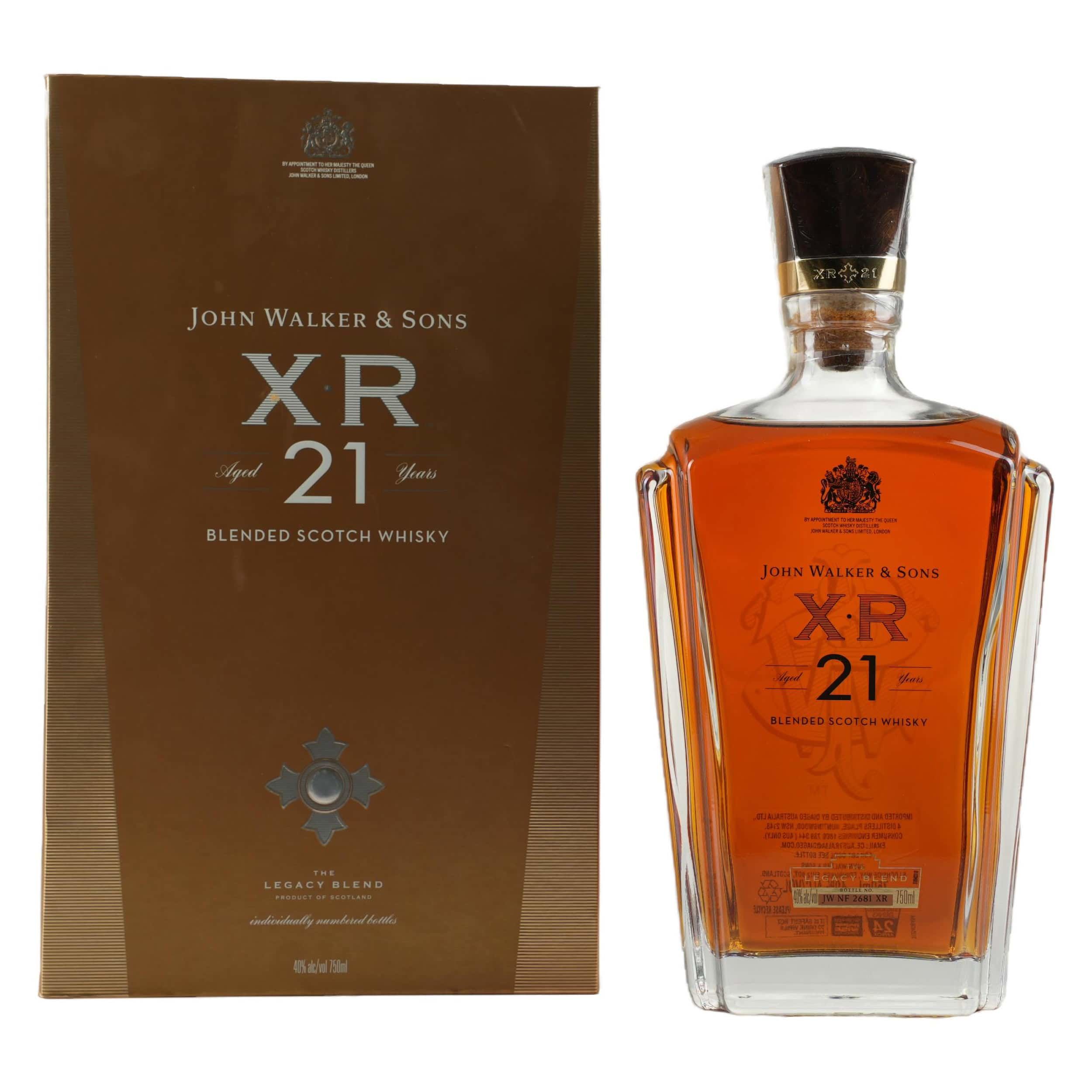 Johnnie Walker 21 Year Old XR Blended Scotch Whisky Auction ...