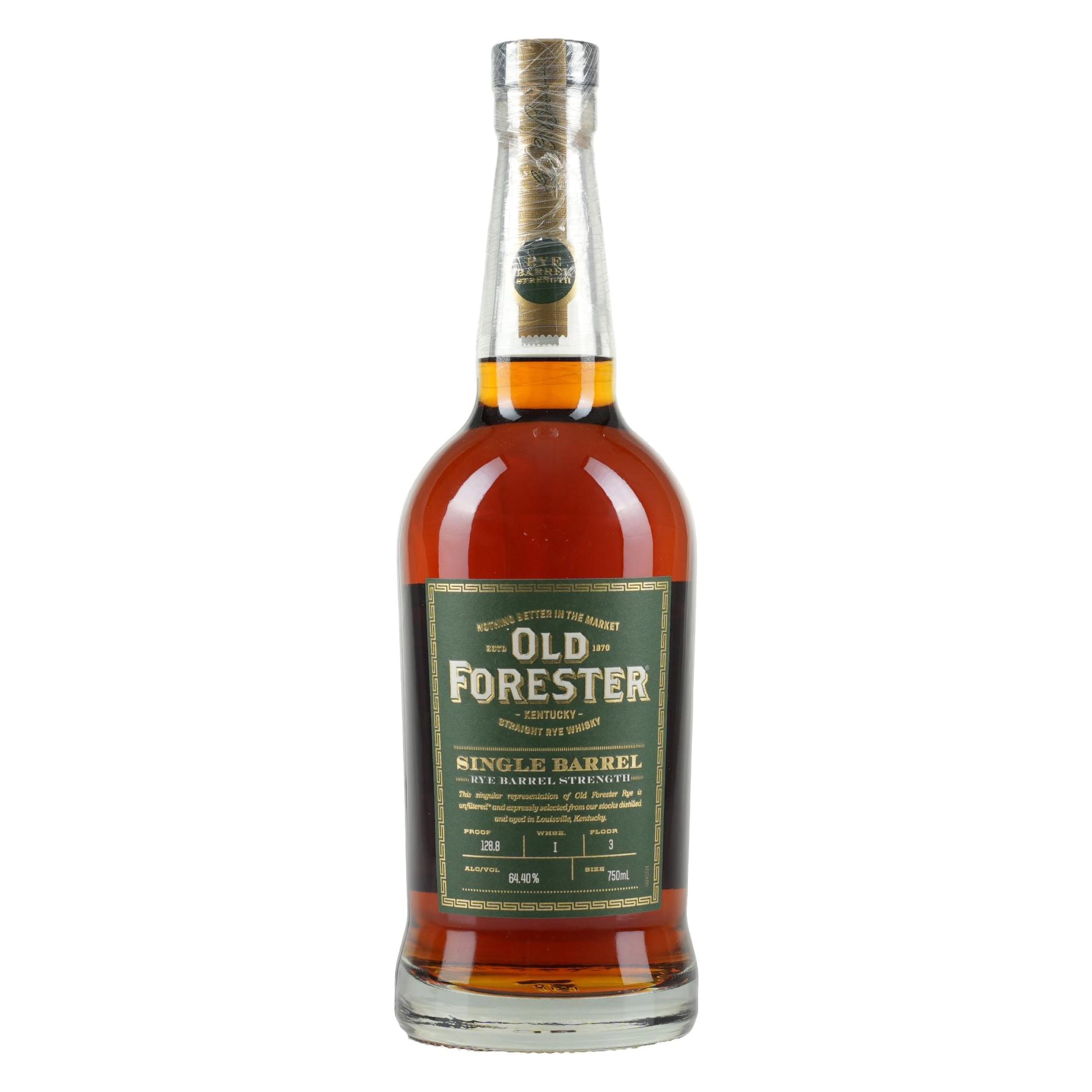 Old Forester Single Barrel Rye Barrel Strength Auction | Australian ...