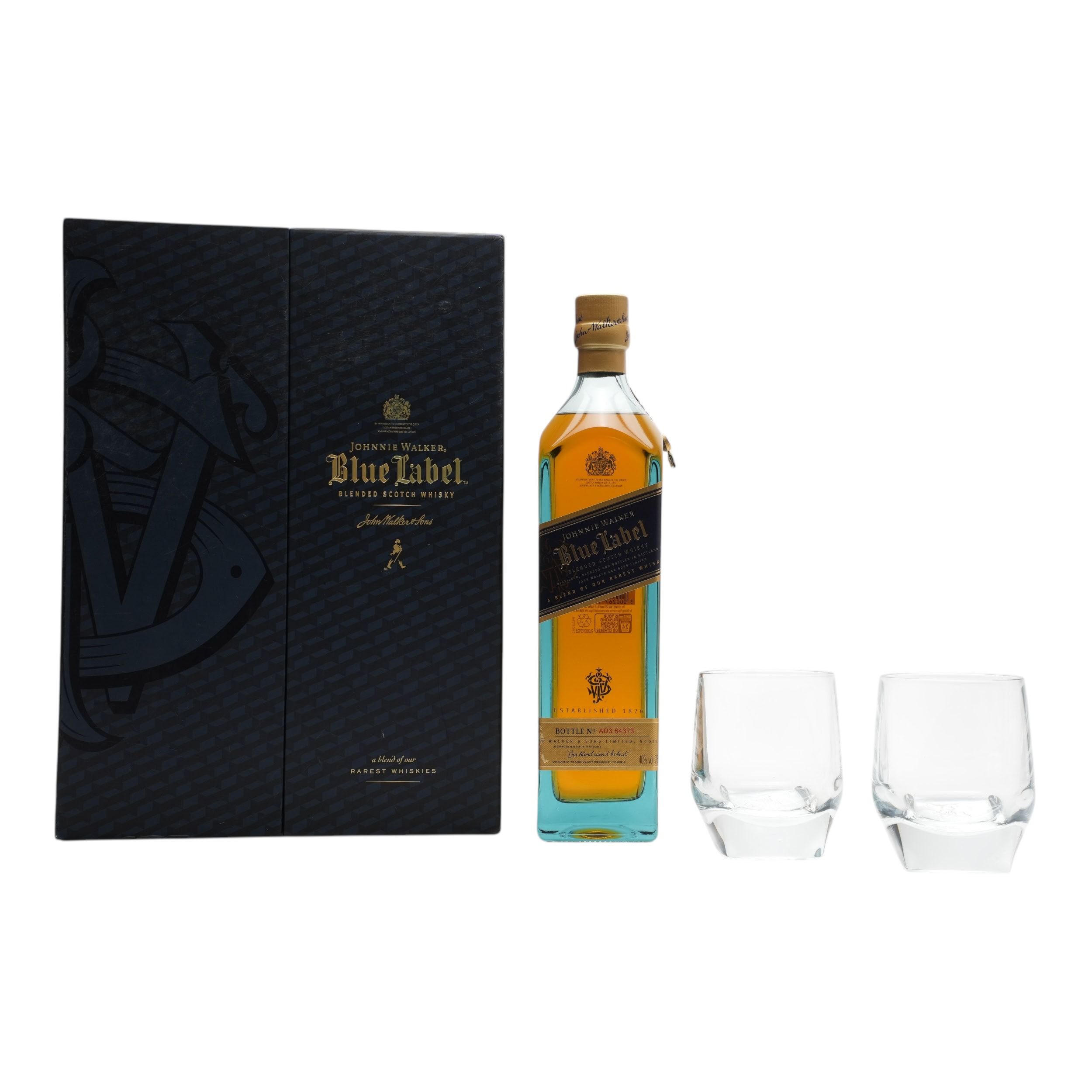 Johnnie Walker Blue Label Gift Set with 2 Glasses Auction | Australian ...