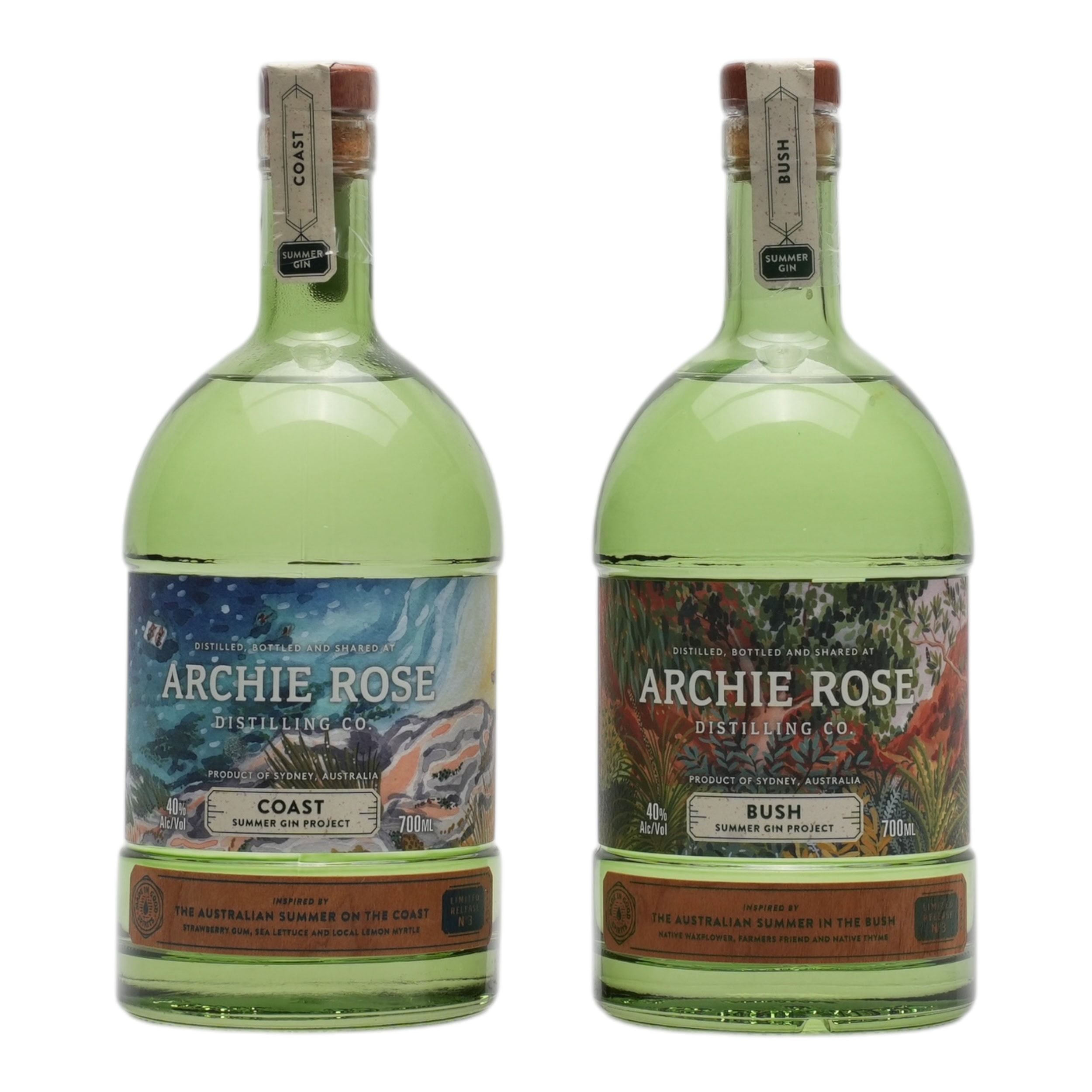 Archie Rose Summer Gin Project Bush & Coast Set (2x700ml) Auction ...