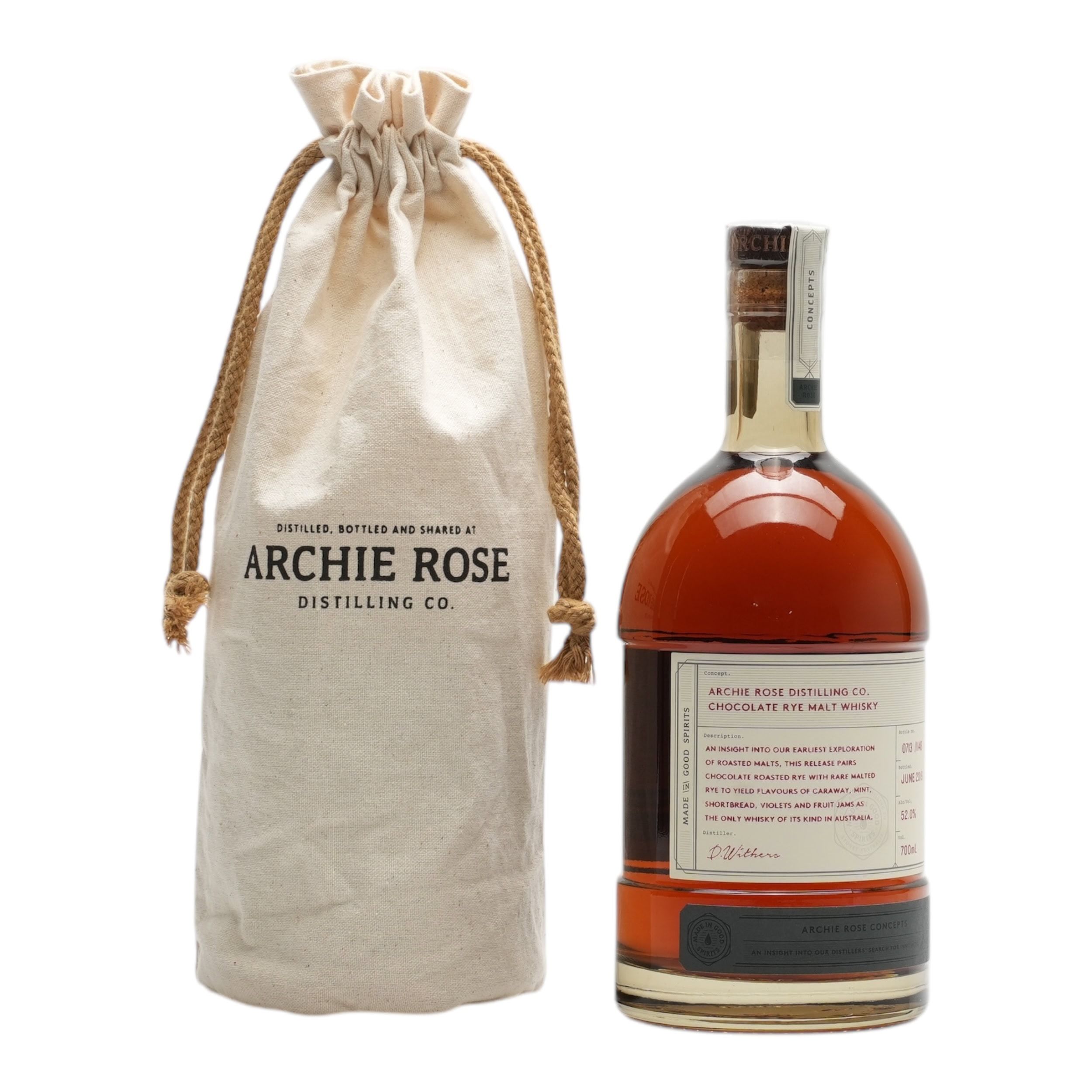 Archie Rose Chocolate Rye Malt Whisky Auction | Australian Whisky Auctions