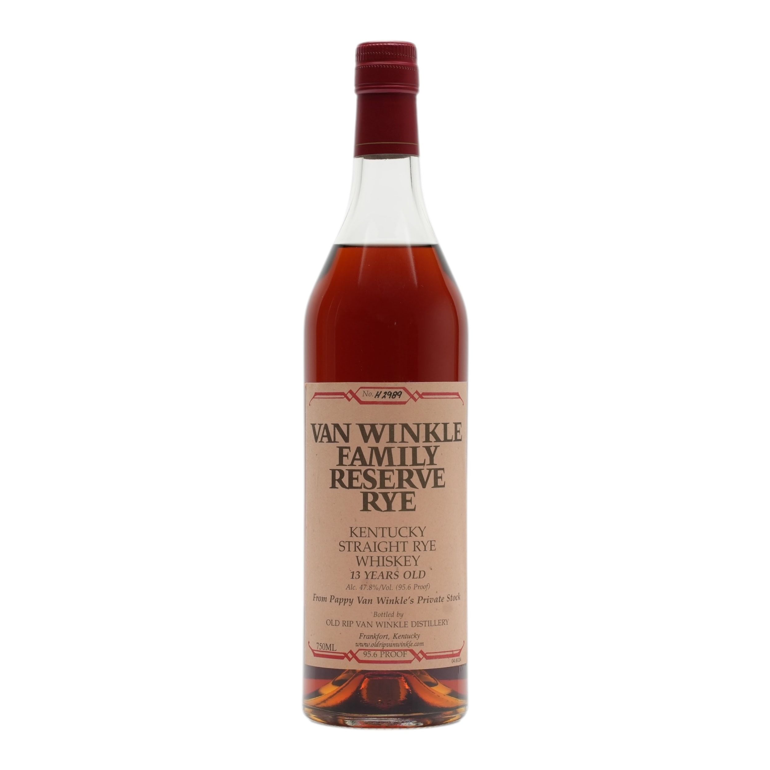 Old Rip Van Winkle Family Reserve Rye 13 Year Old 2006 Bottling Auction ...