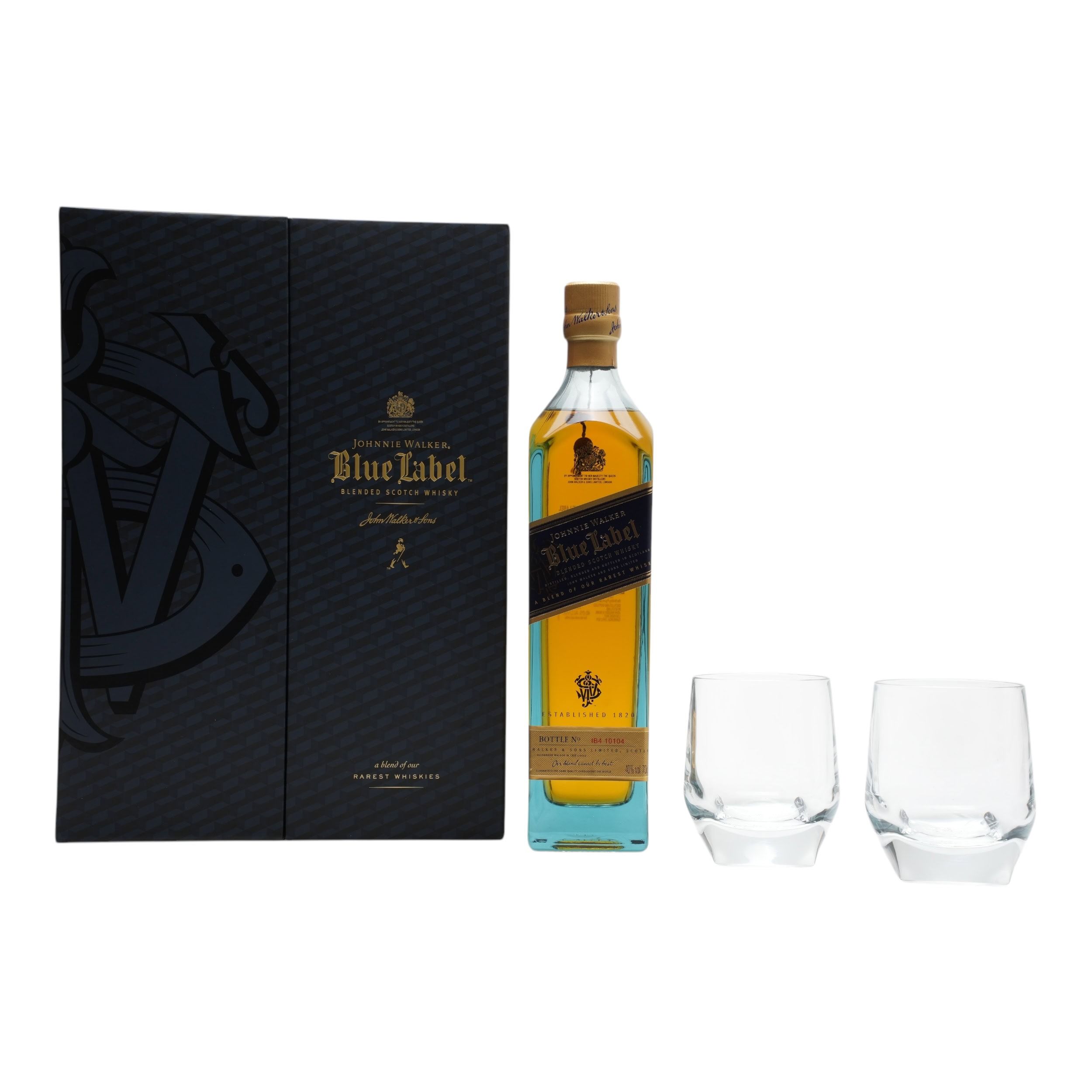 Johnnie Walker Blue Label Gift Set with 2 Glasses Auction | Australian ...