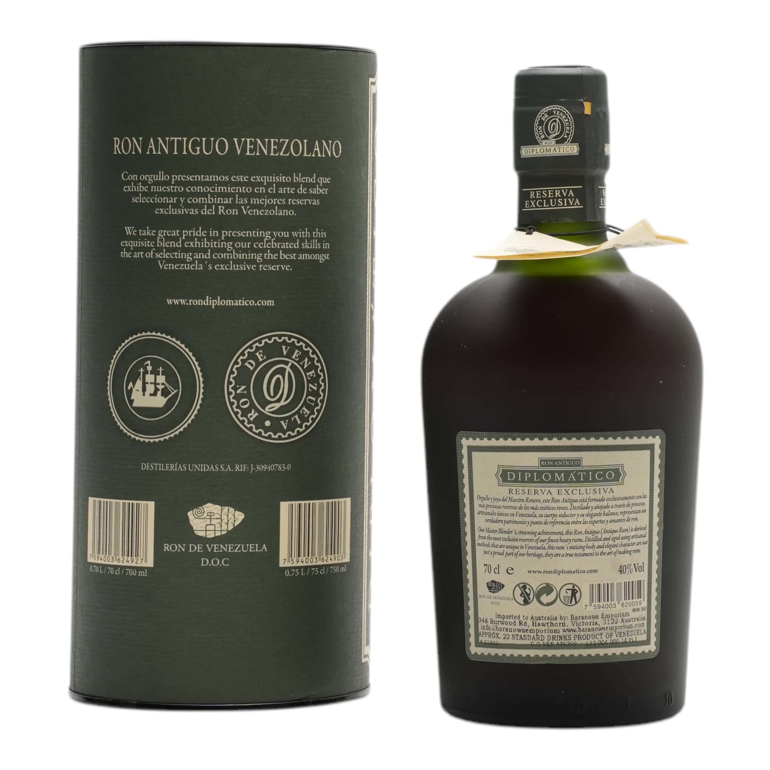 Diplomatico Reserva Exclusiva Venezuelan Rum Auction | Australian ...