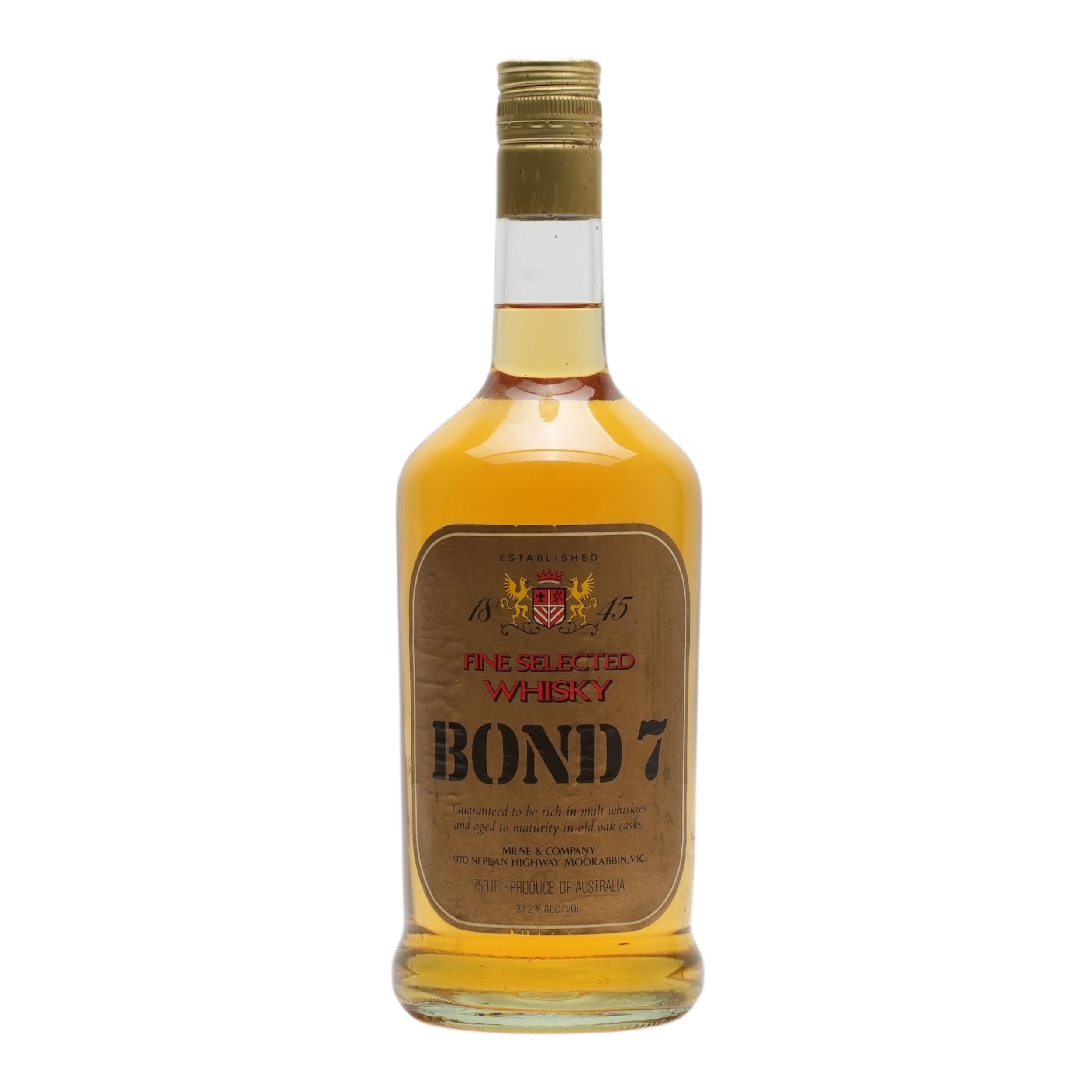 Milne Bond 7 Blended Whisky 1980s Bottling (750ml) Auction | Australian ...