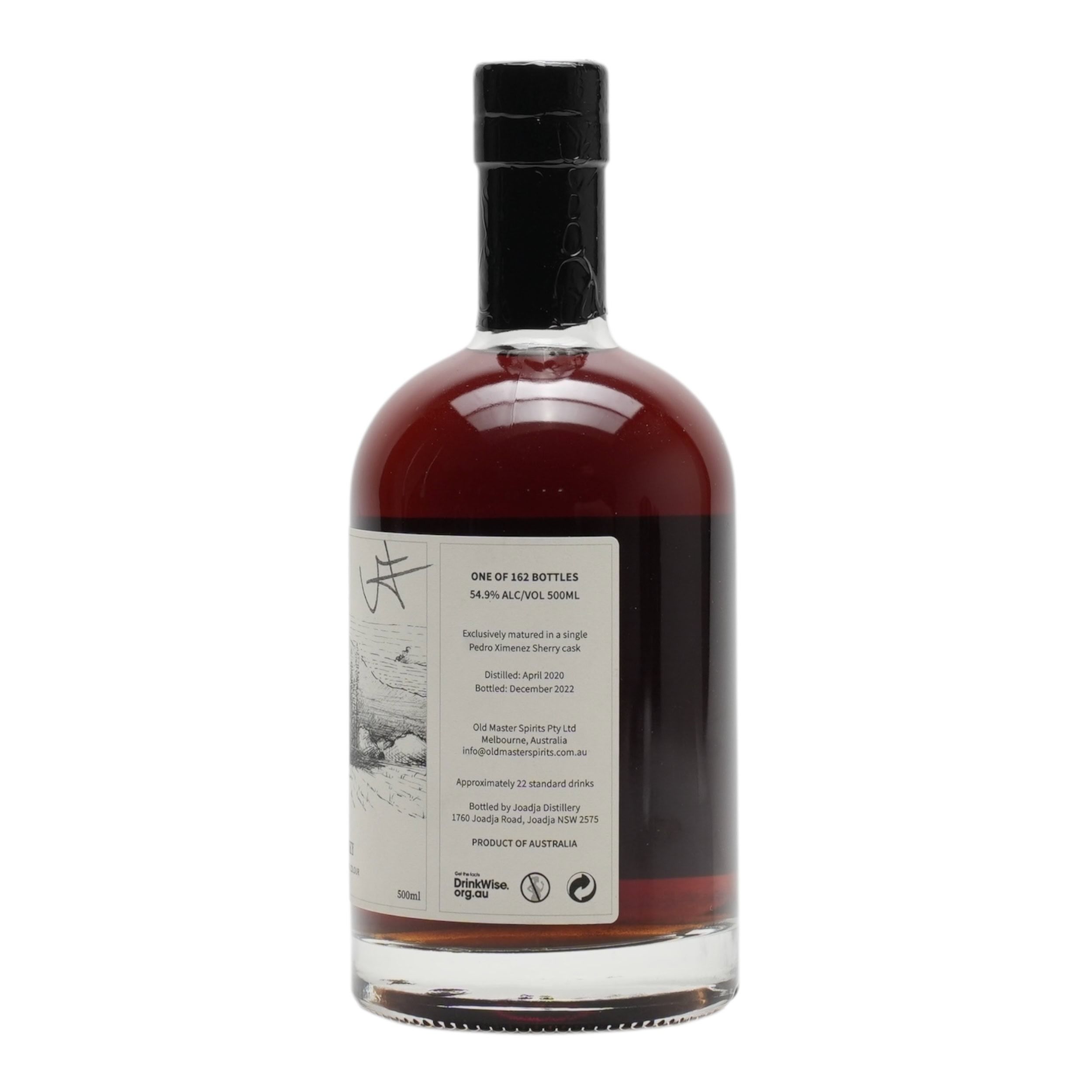 Joadja PX Single Cask Signed Bottle // Old Master Spirits Auction ...