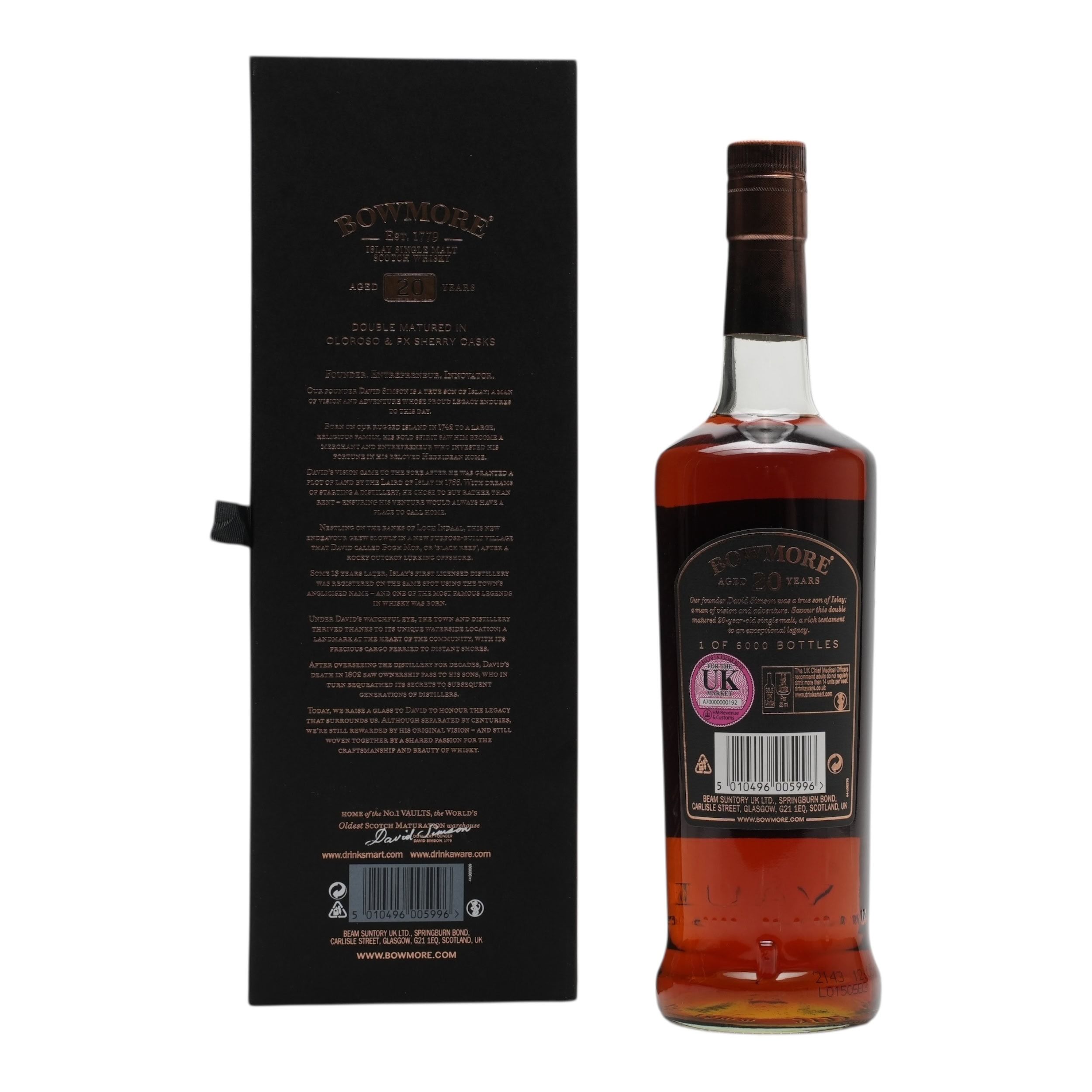 Bowmore 20 Year Old David Simson Distillery Exclusive Auction ...