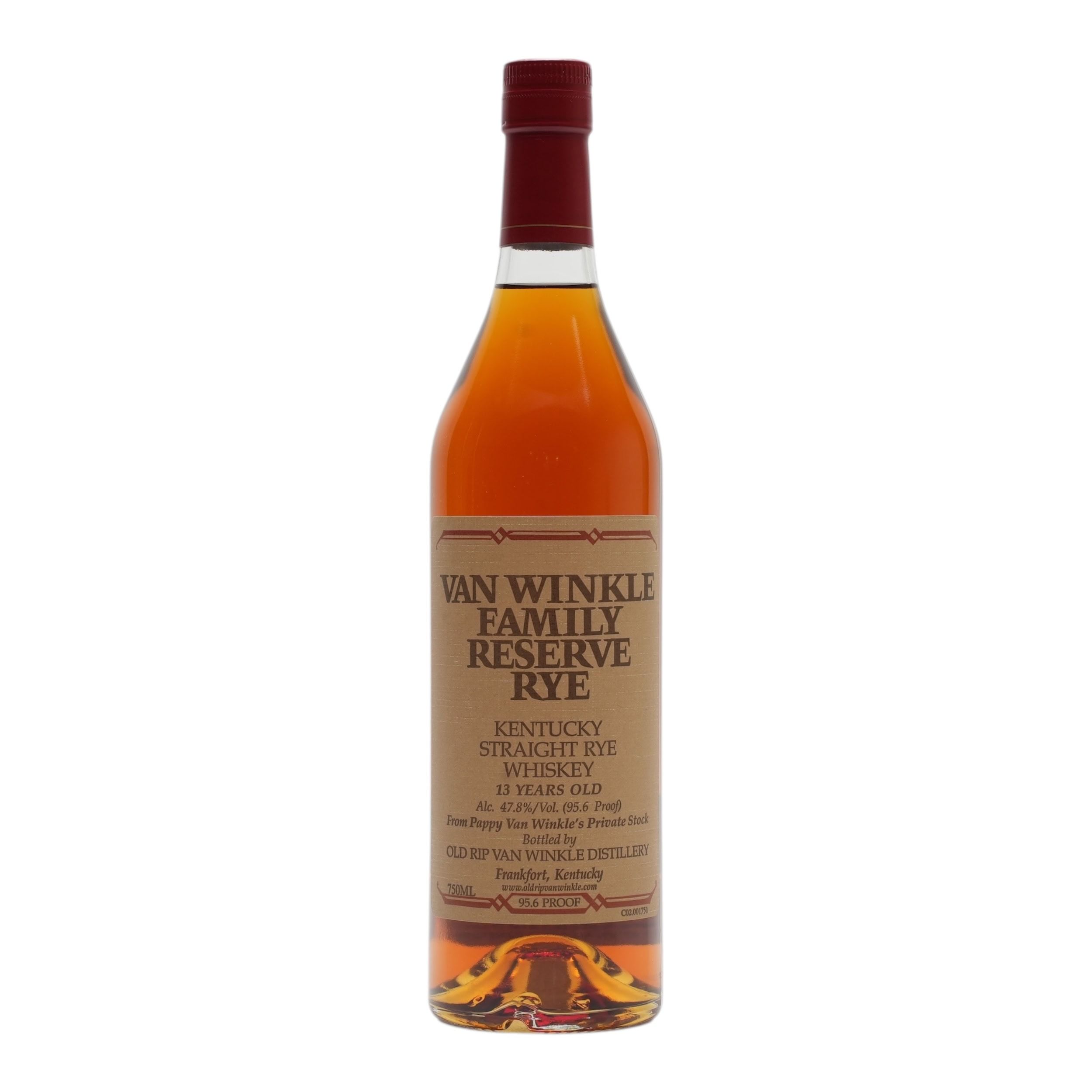 Old Rip Van Winkle Family Reserve Rye 13 Year Old 2020 Bottling Auction ...