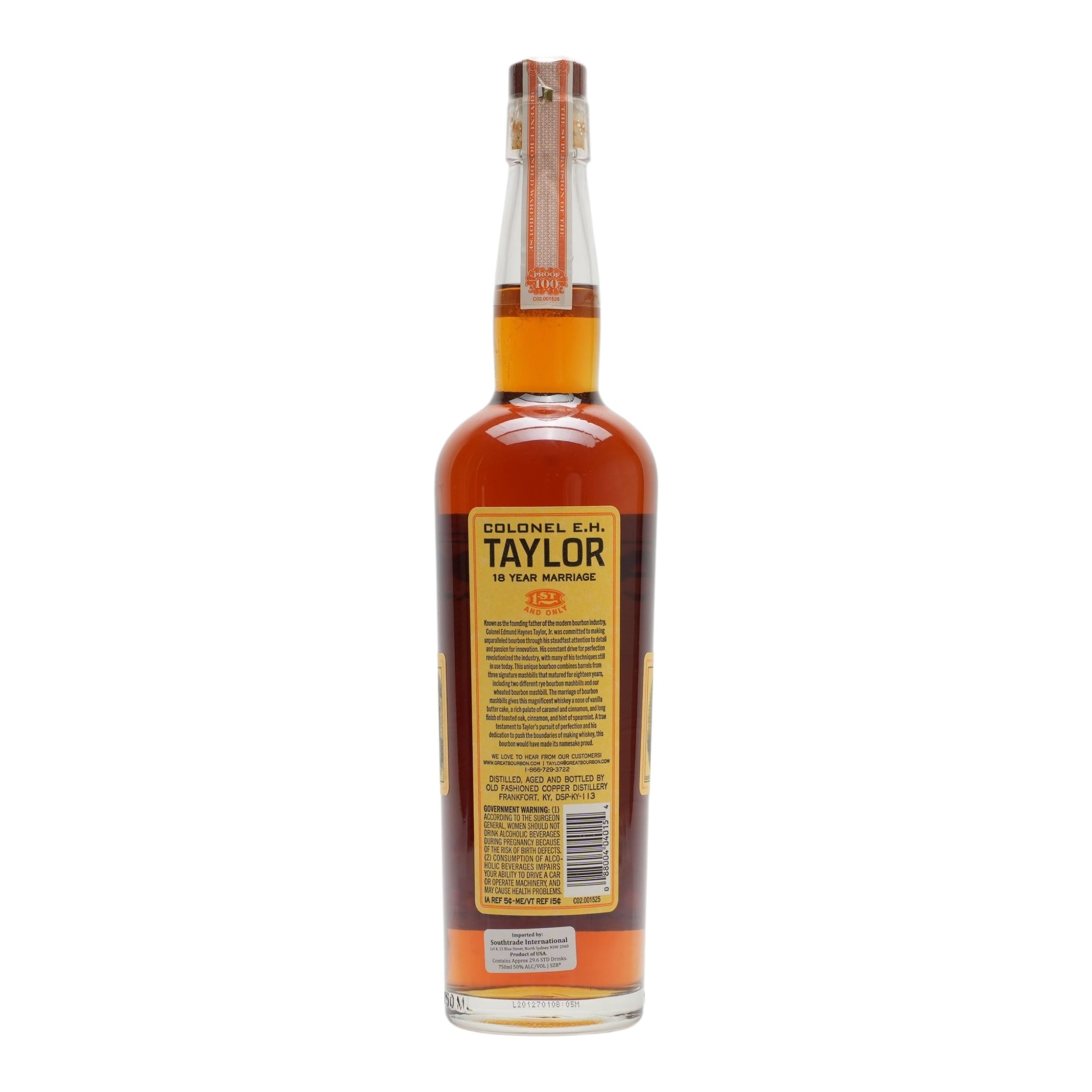 Colonel EH Taylor 18 Year Marriage Auction | Australian Whisky Auctions