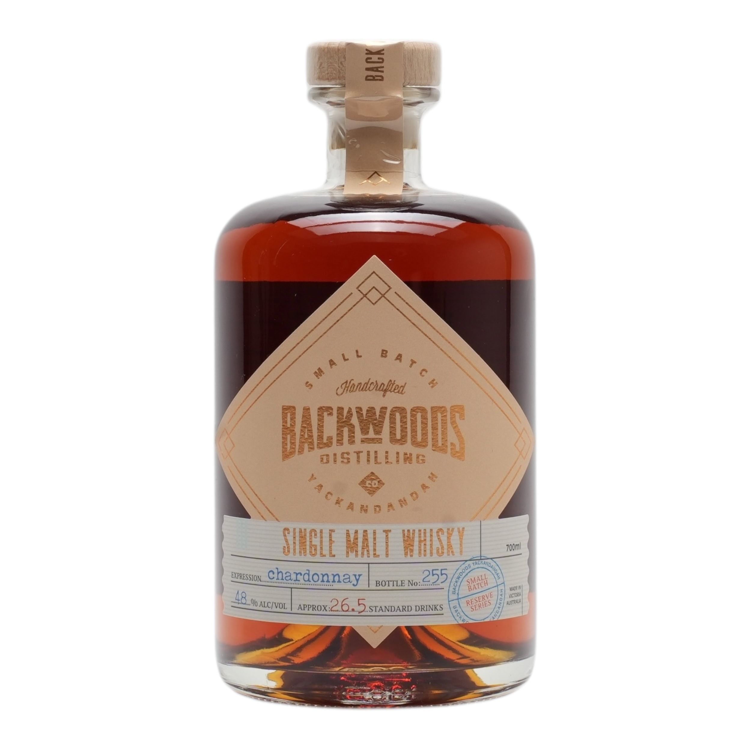Backwoods Single Malt Chardonnay Small Batch Reserve Series (700ml ...