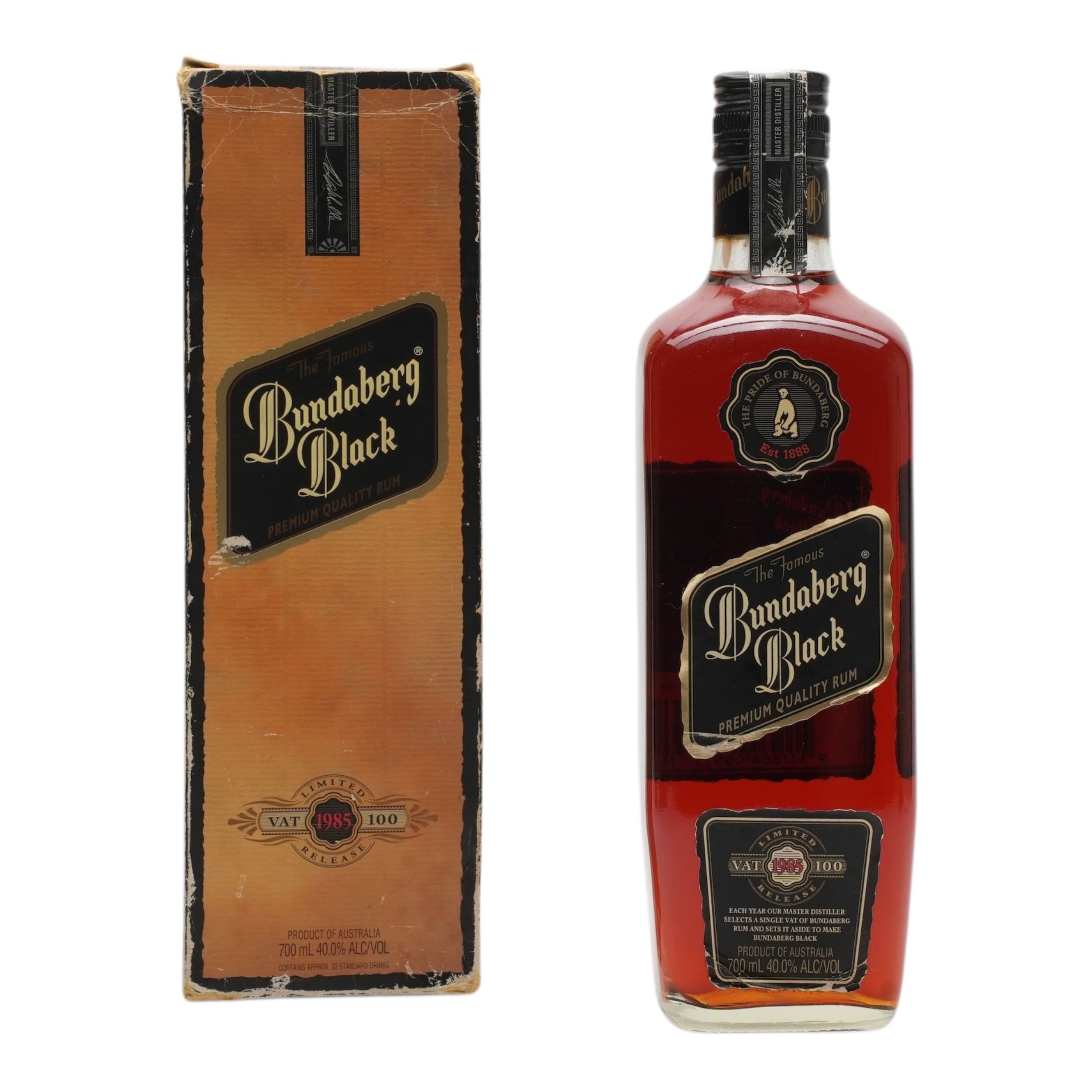Bundaberg Black Rum 1985 VAT 100 Auction | Australian Whisky Auctions