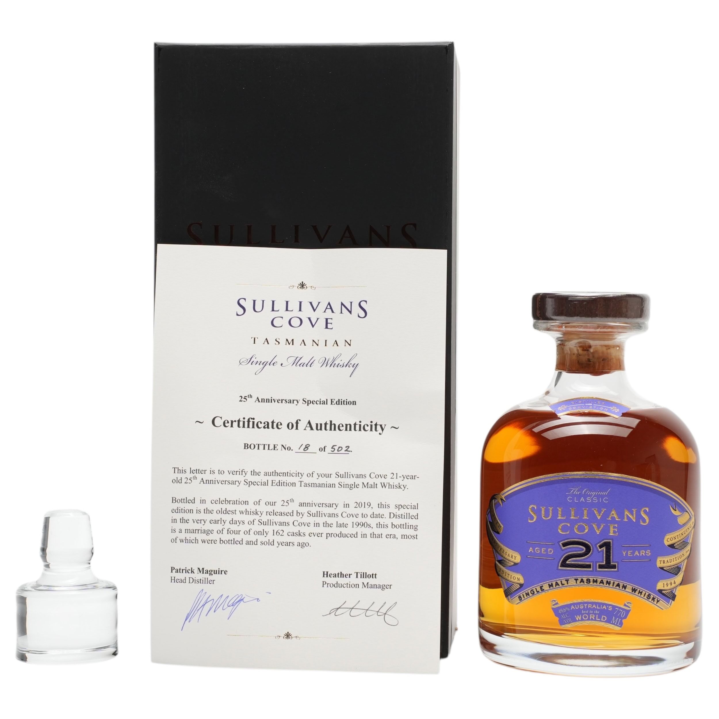 Sullivans Cove 21 Year Old 25th Anniversary Special Edition Auction ...