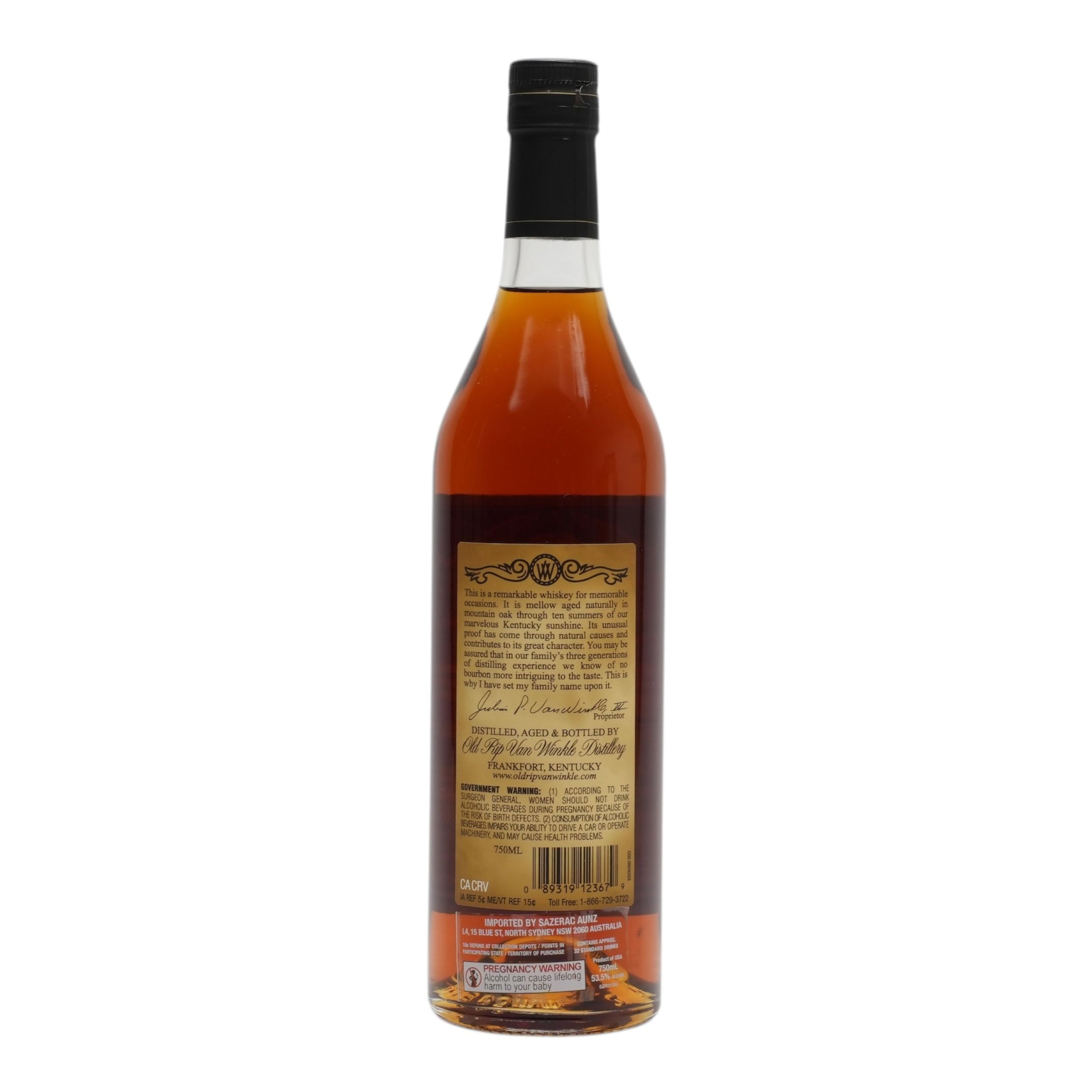 Old Rip Van Winkle 10 Year Old 2025 Bottling Auction | Australian ...
