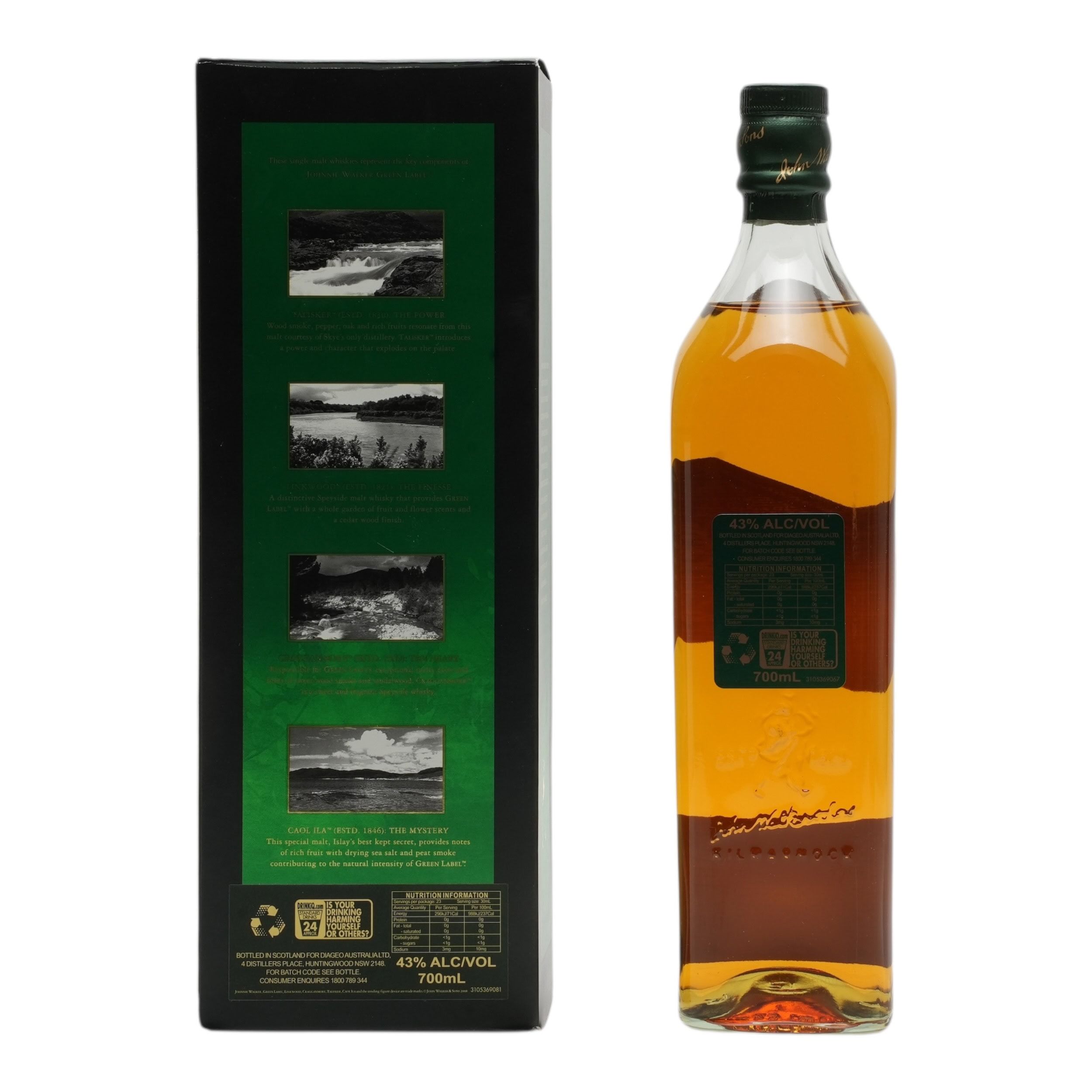Johnnie Walker Green Label 15 Year Old Pure Malt Auction | Australian ...